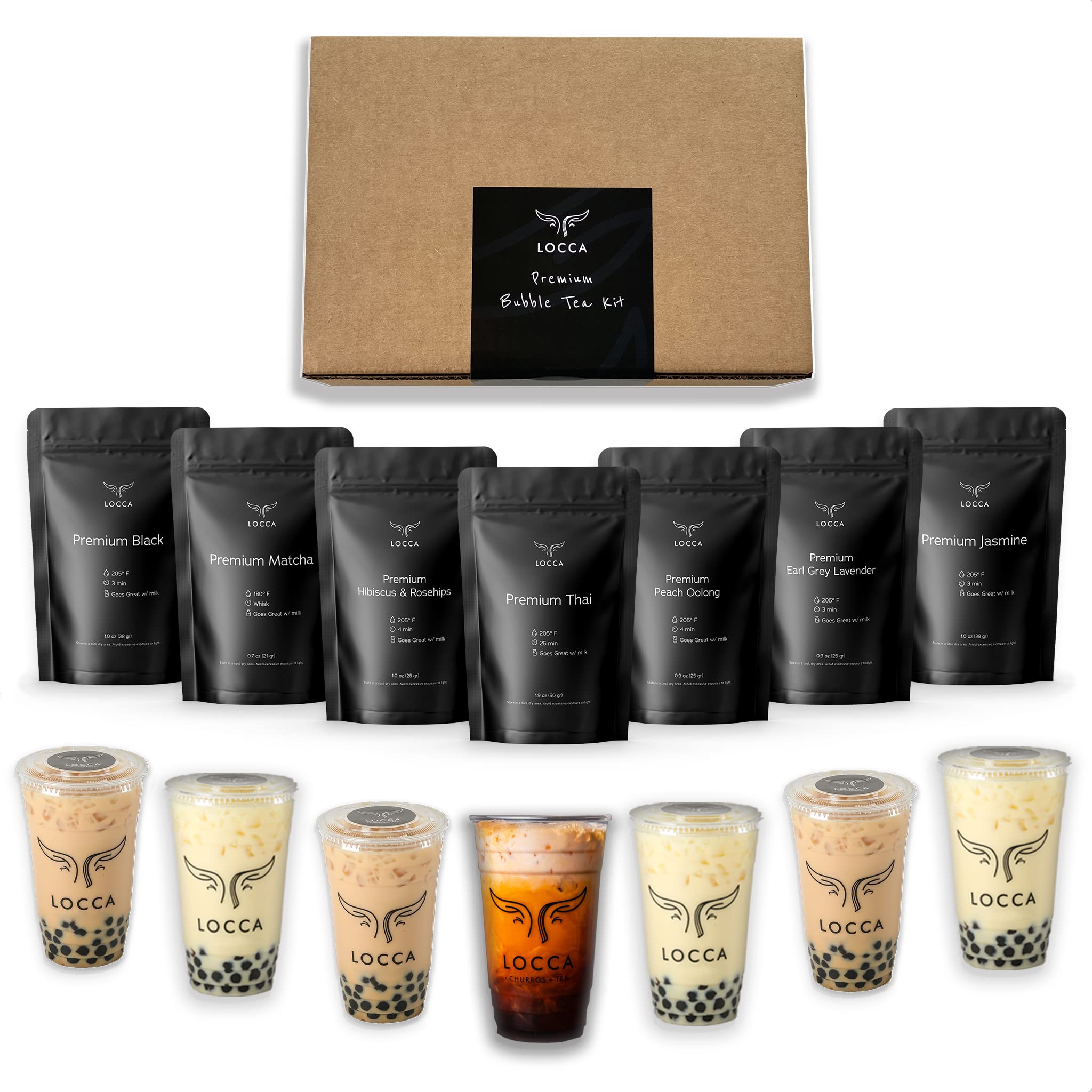 Buy Ultimate Locca Premium Boba Tea Kit | 56+ Drinks | Bubble Tea Kit ...