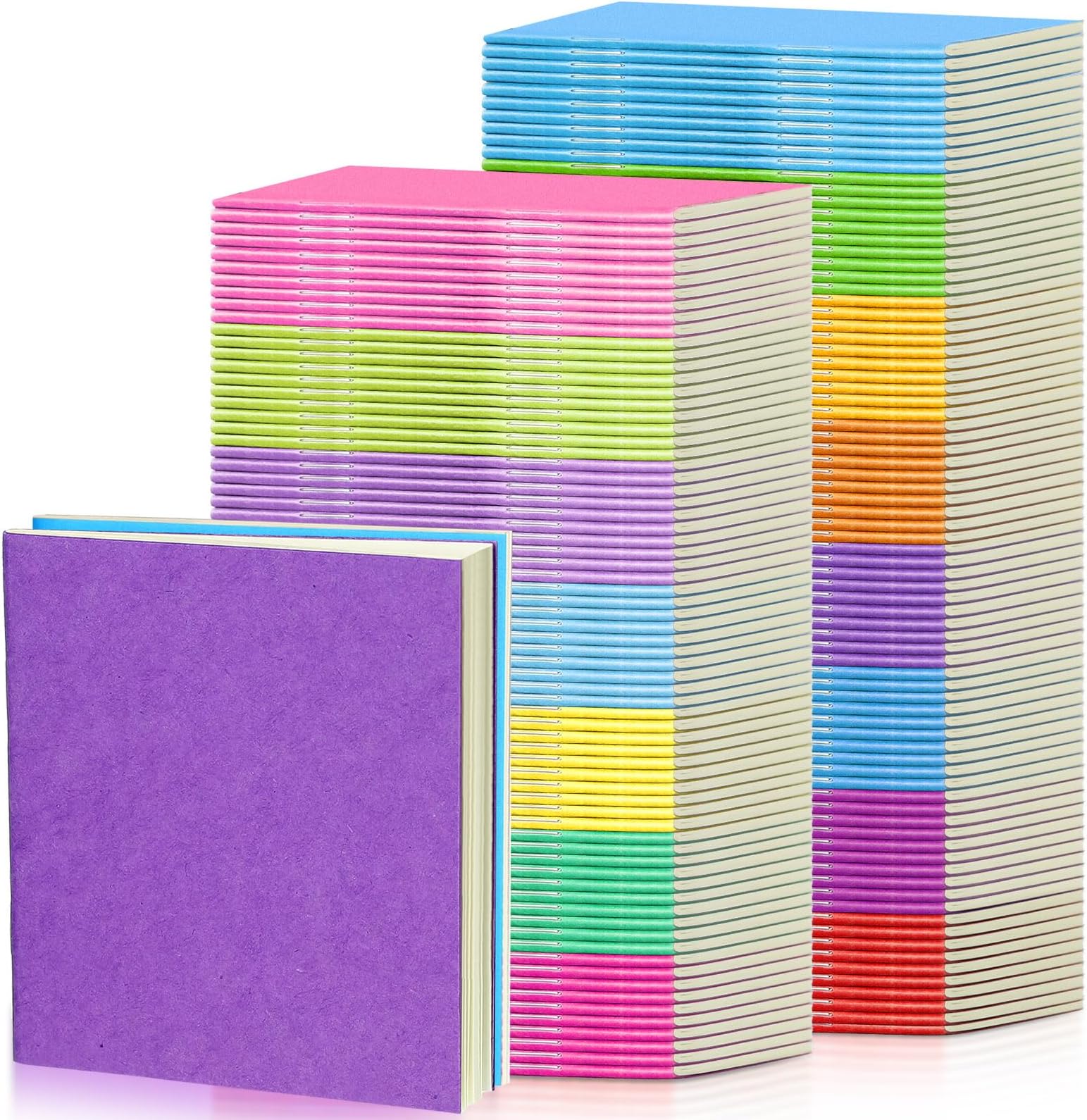 Amazon.com : Faccito 60 Pack Mini Notebooks Bulk Colorful Blank Books ...