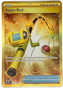 Amazon.com: Pokemon - Super Rod 276/193 - Paldea Evolved - Gold Secret ...