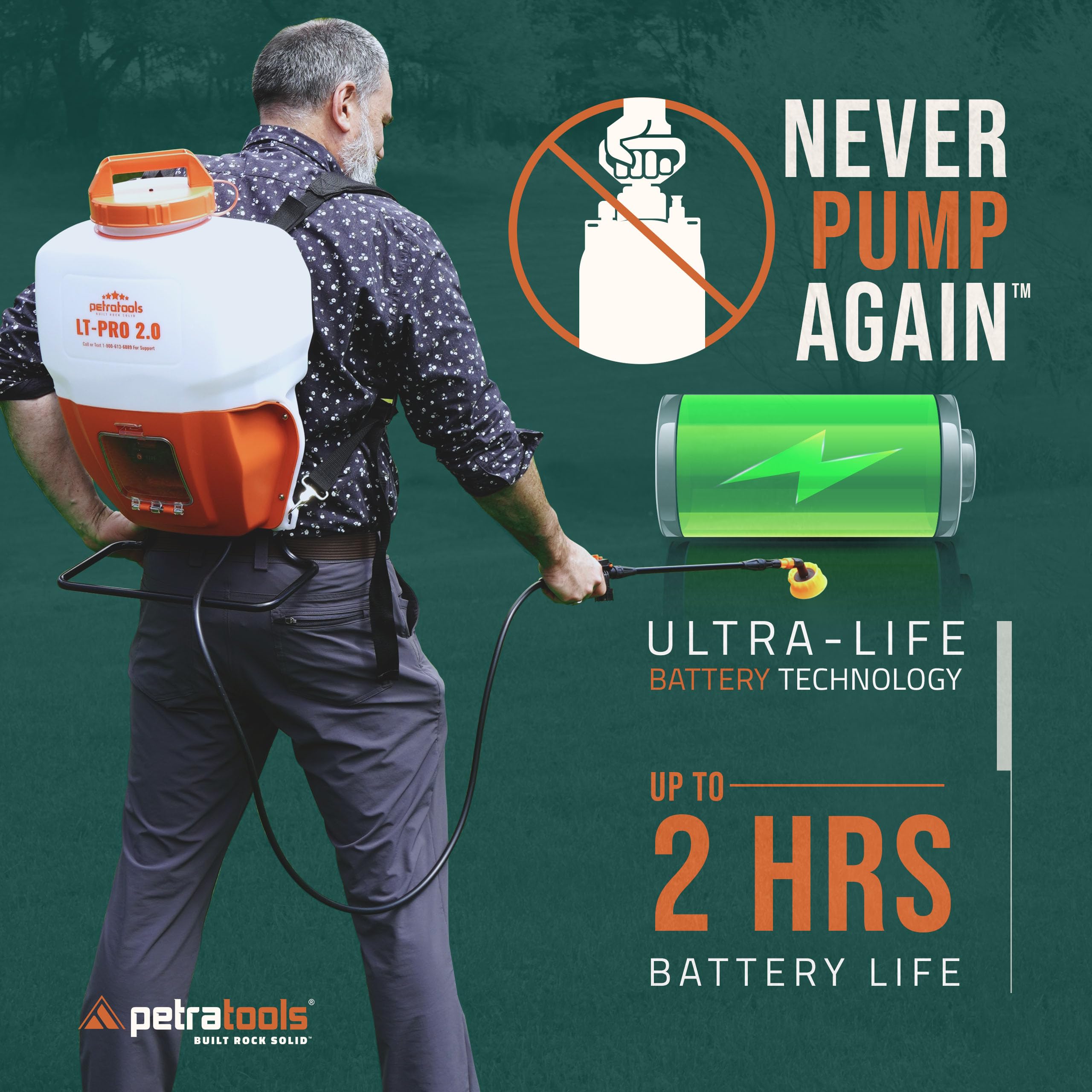 Snapklik.com : Petra Battery Powered Backpack Sprayer - 4 Gallon 2.0AH ...