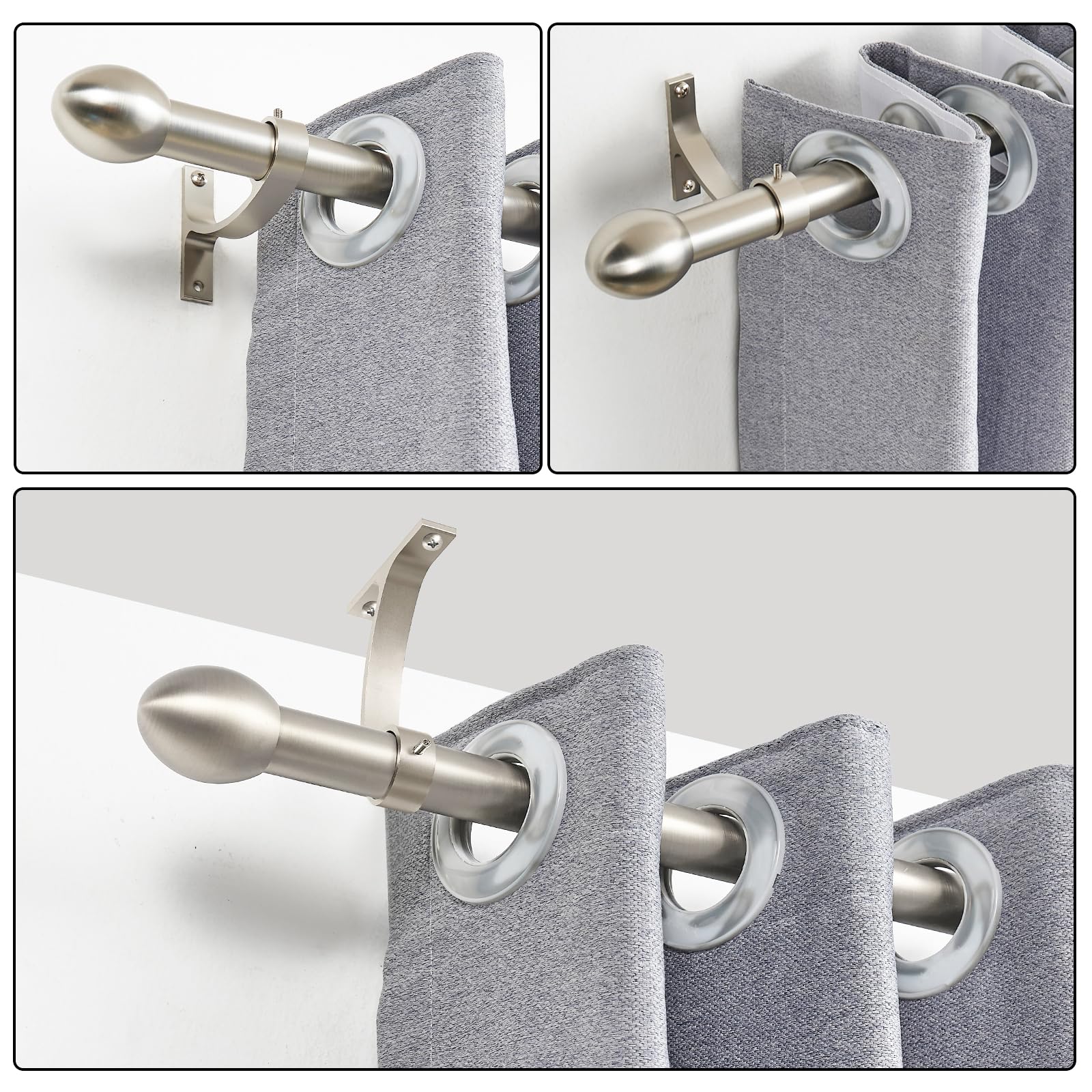 Snapklik.com : Splicing Curtain Rods For Windows 16-120 Inchs,1 Inch ...