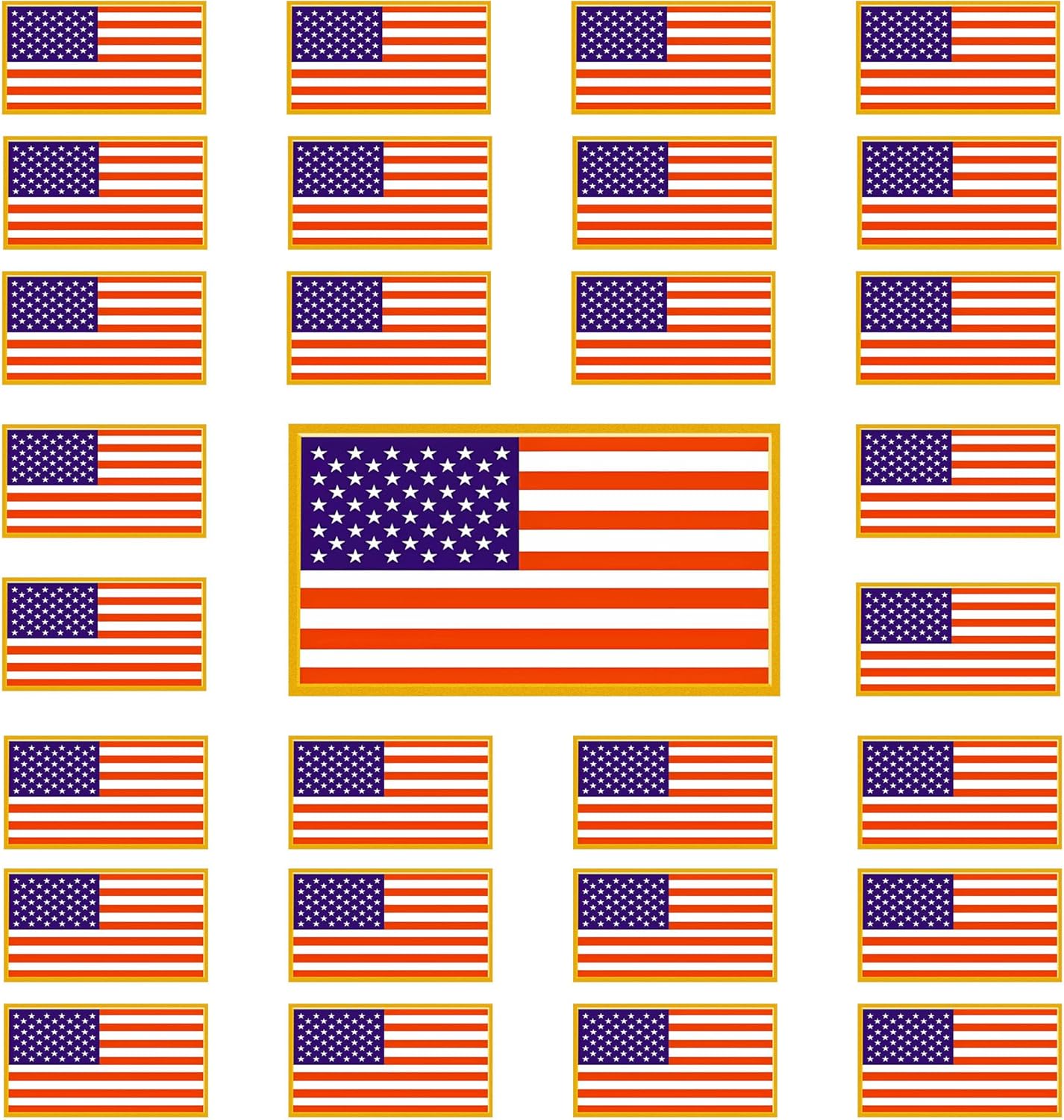 Amazon.com: 50/100/200pcs metal rectangular American flag Lapel pin for ...