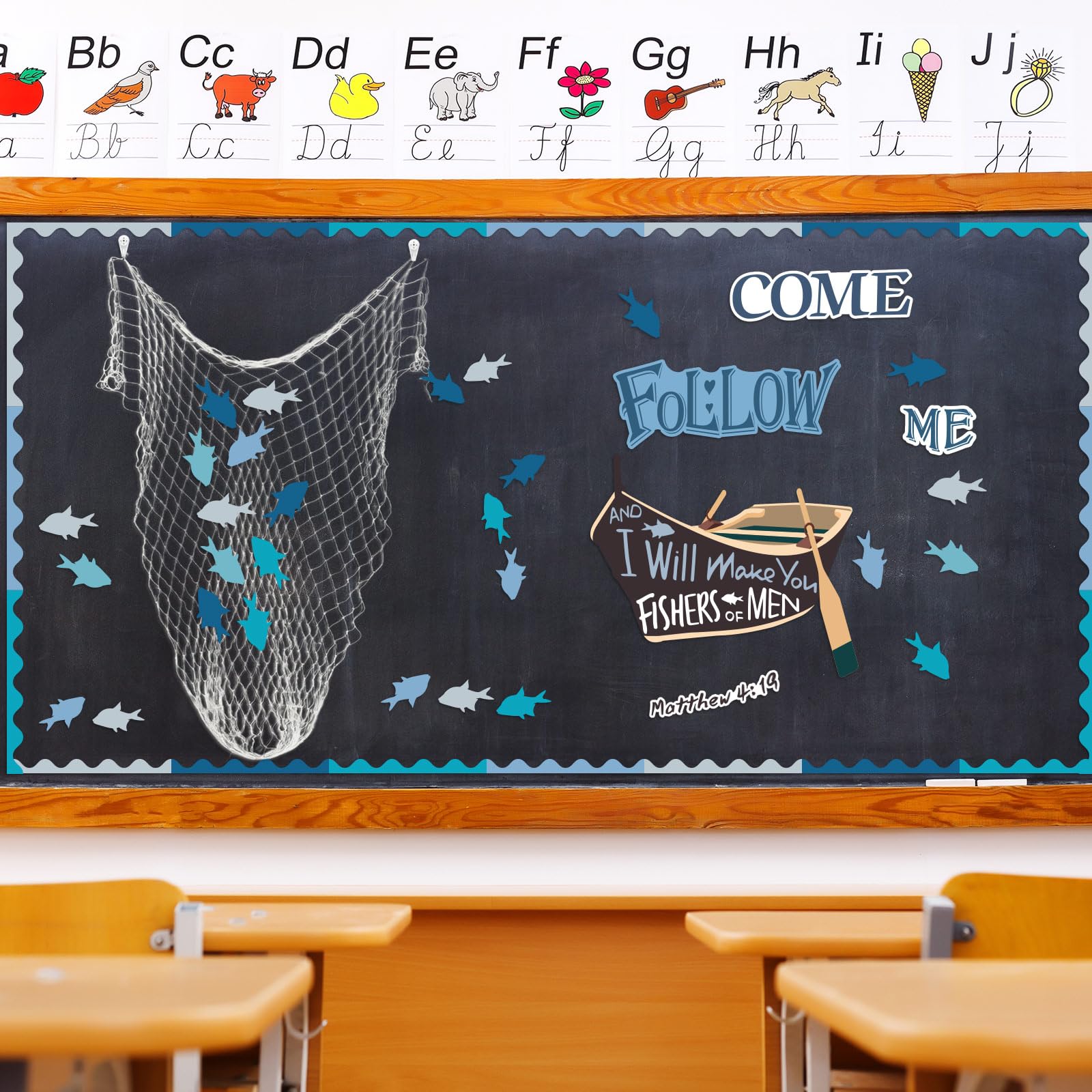 Snapklik.com : 76Pcs Fishers Of Men Bulletin Board Set Religious ...