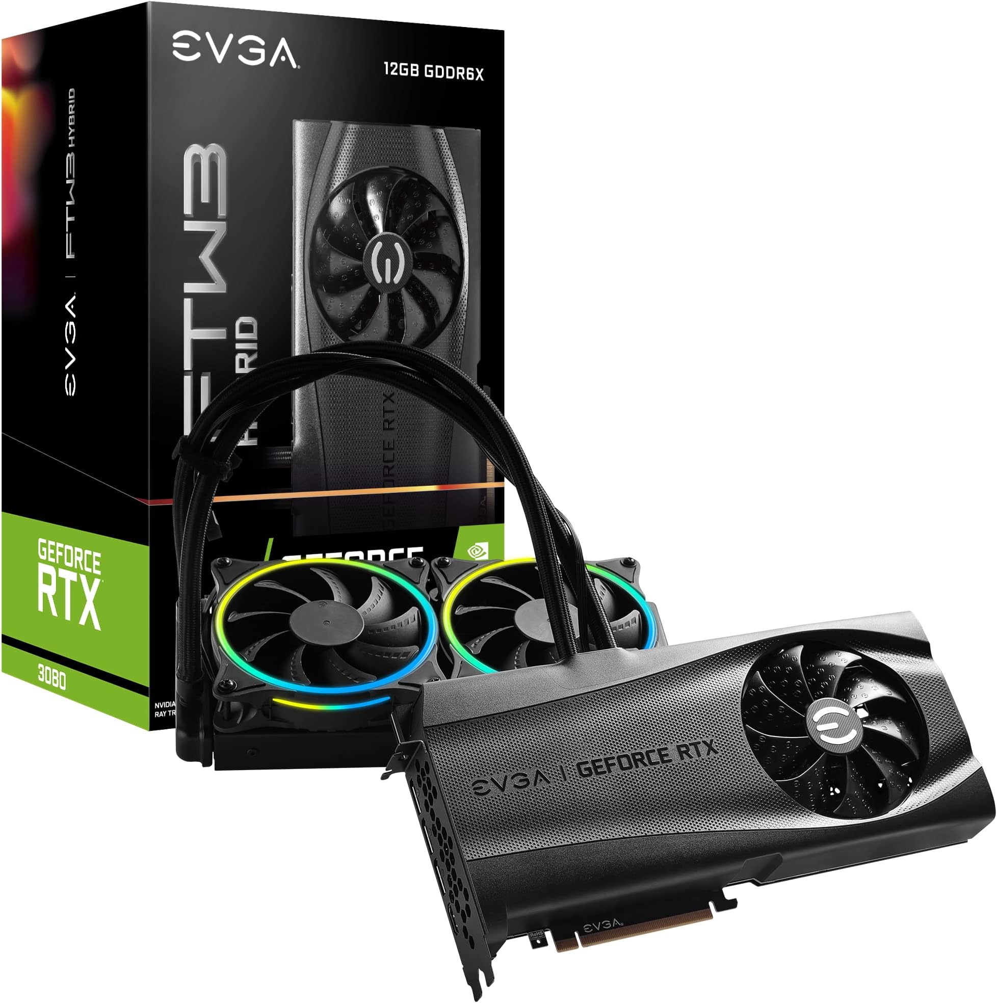 Amazon.com: EVGA GeForce RTX 3080 12GB FTW3 Ultra Hybrid Gaming, 12G-P5 ...