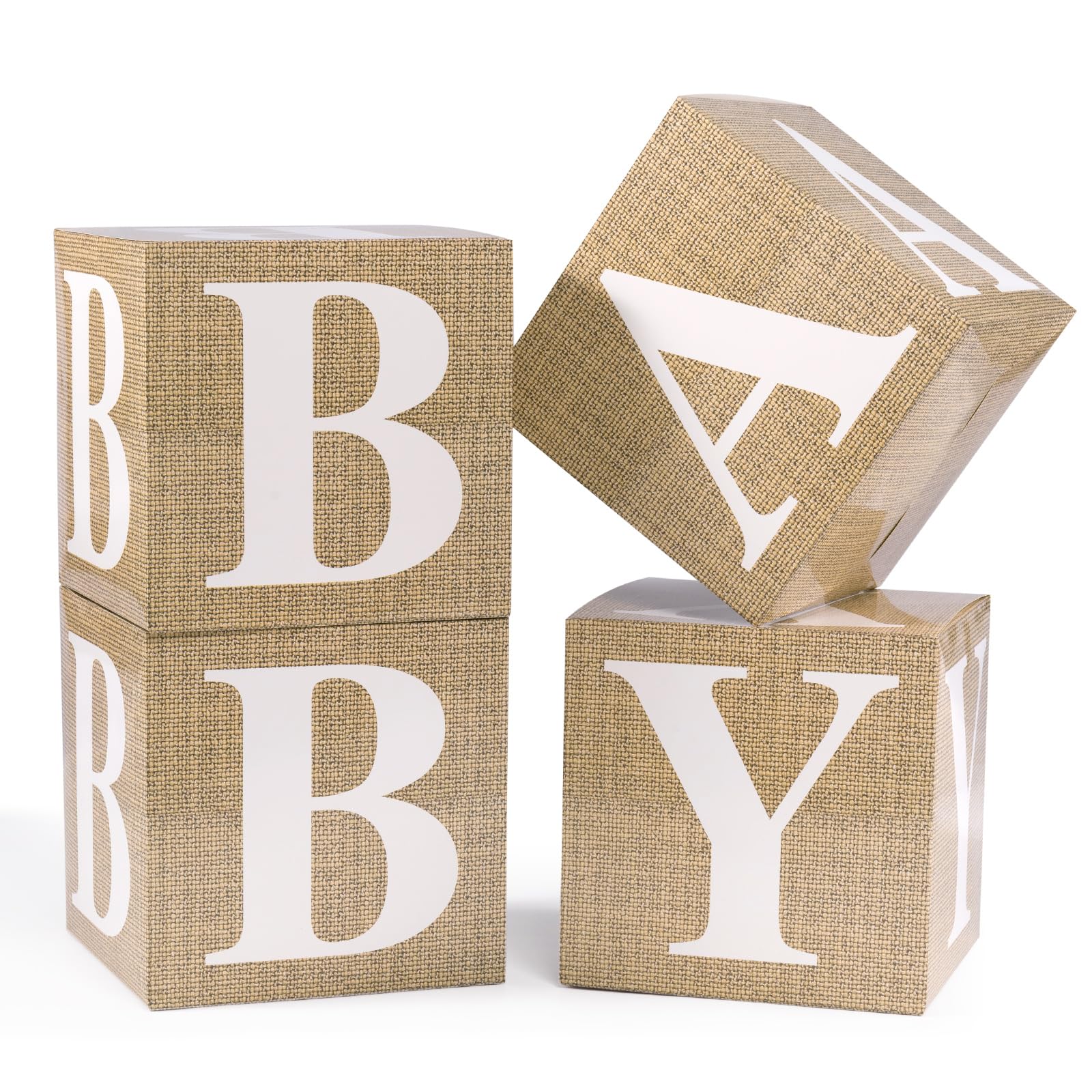 Amazon.com: Voircoloria Baby Boxes with Letters for Baby Shower, 4pcs ...