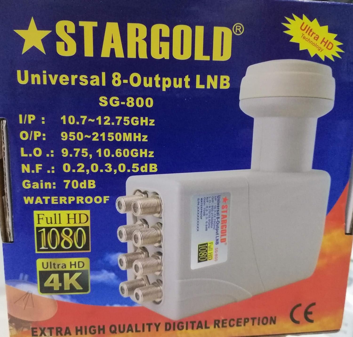 StarGold 8 output LNB. SG 800: Buy Online at Best Price in UAE - Amazon.ae