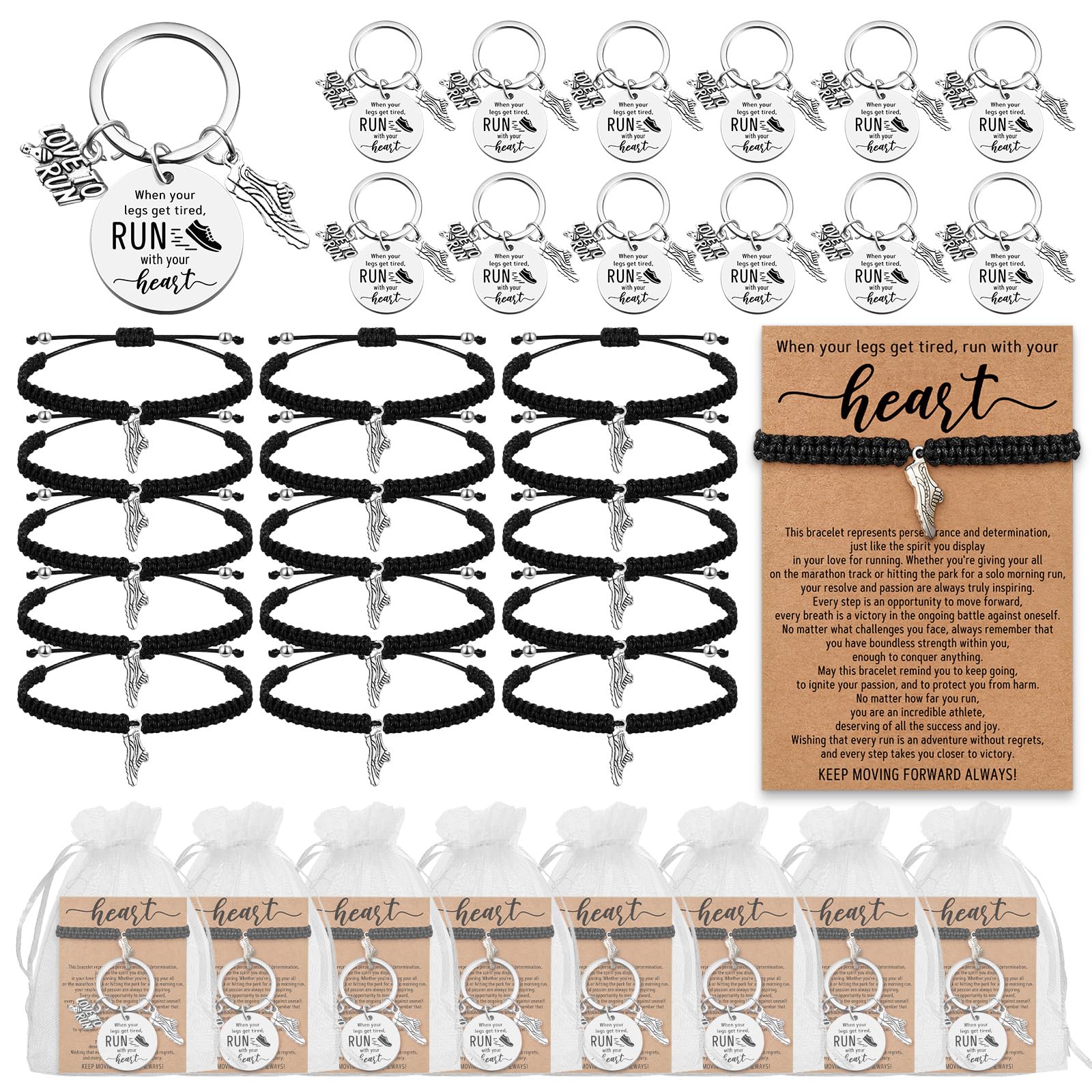 Amazon.com: Henoyso 10 Sets Cross Country Running Gifts Bulk 10 Runner ...