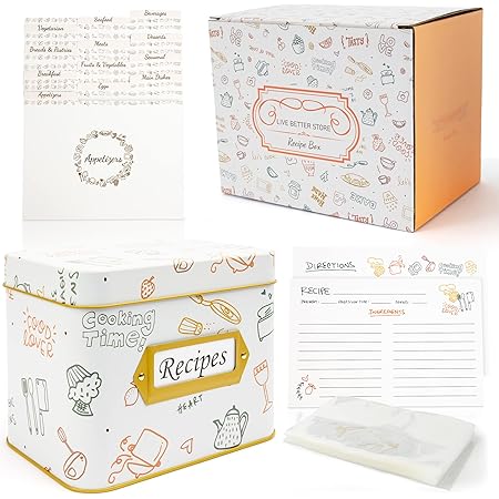 Amazon.com: Butterfly Floral Tin Recipe Box by Sensoy4u – 100 4x6 ...