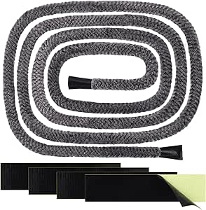 Hejo Stove Rope, 6mm x 2.5m Long Fire Rope for Wood Burning Stove with ...
