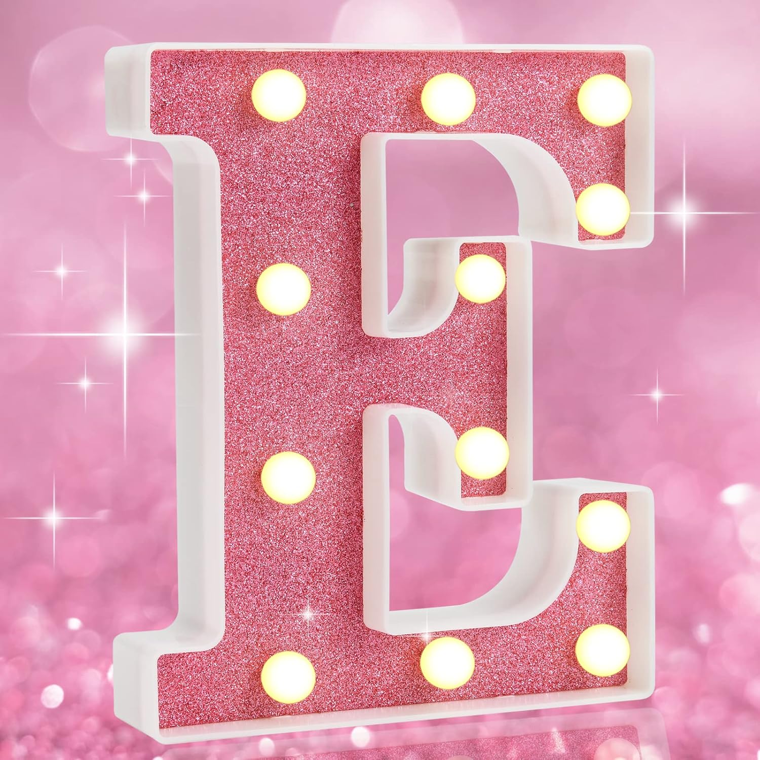 Letrero con luces LED de marquesina del alfabeto de color rosa con ...