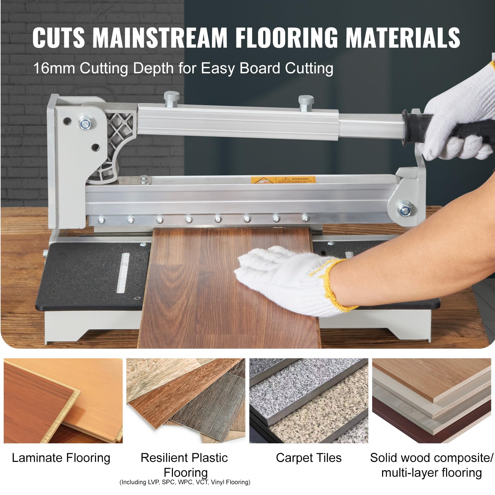 VEVOR Floor Cutter 13 inch, Cuts Vinyl Plank, Laminate, Engineered ...