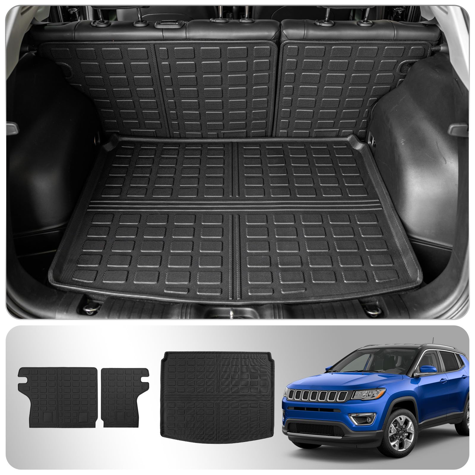 Cargo Mat Compatible with 2017-2025 Jeep Compass Trunk Mat Cargo Liner ...