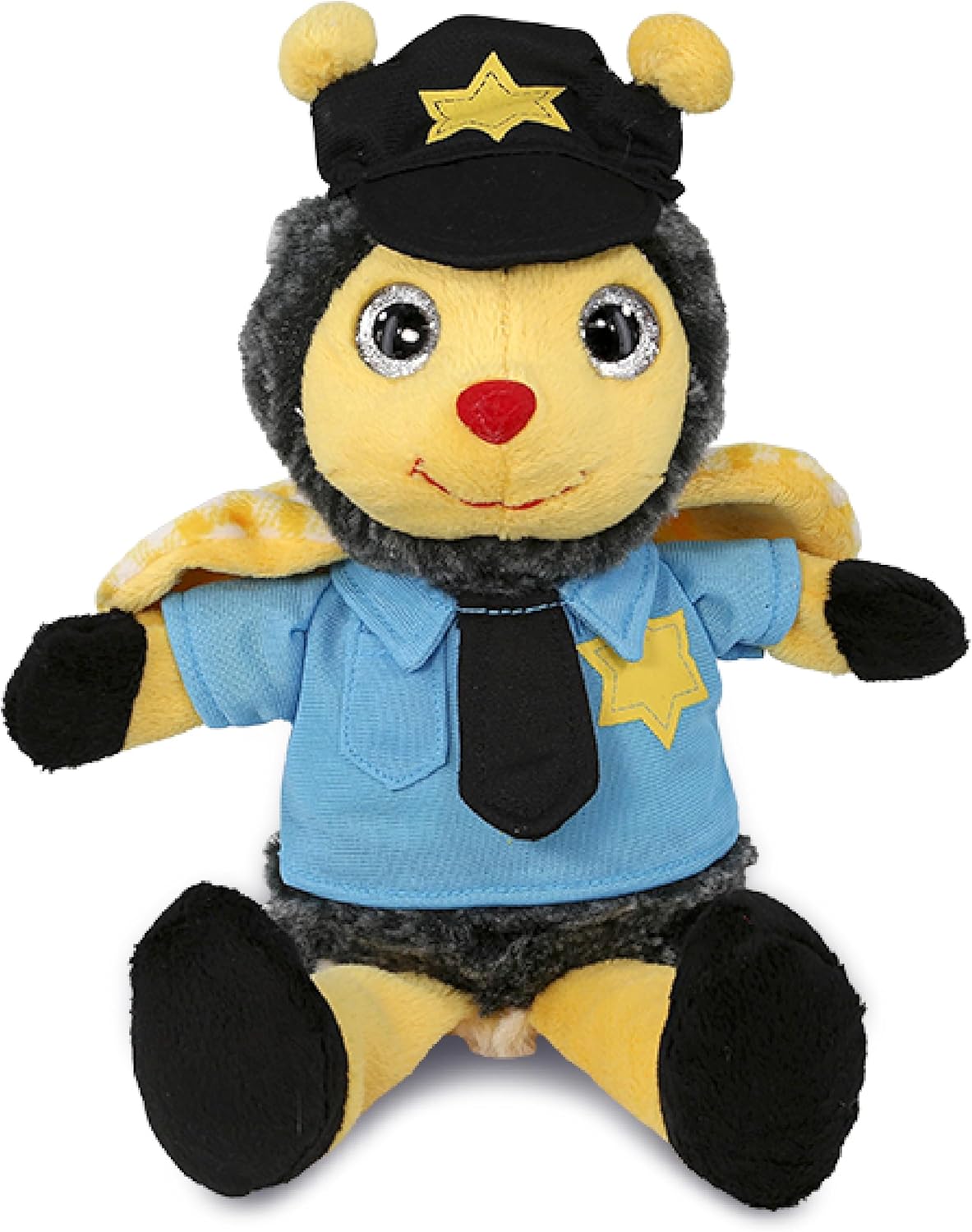 Amazon.com: DolliBu Sitting Bee Police Officer Plush Toy - Soft Bee Cop ...