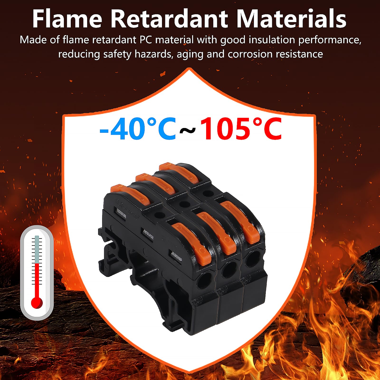 Snapklik.com : 50PCS DIN Rail Terminal Blocks Kit, Universal Compact ...