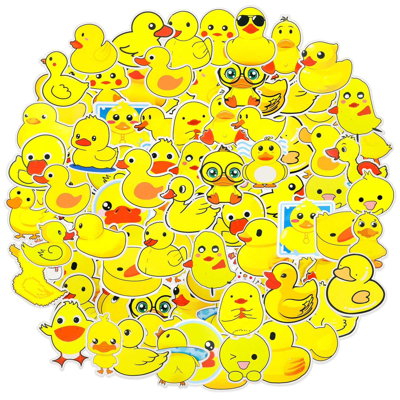 Snapklik.com : 300 Pcs Duck Stickers Cute Yellow Rubber Duck Stickers ...