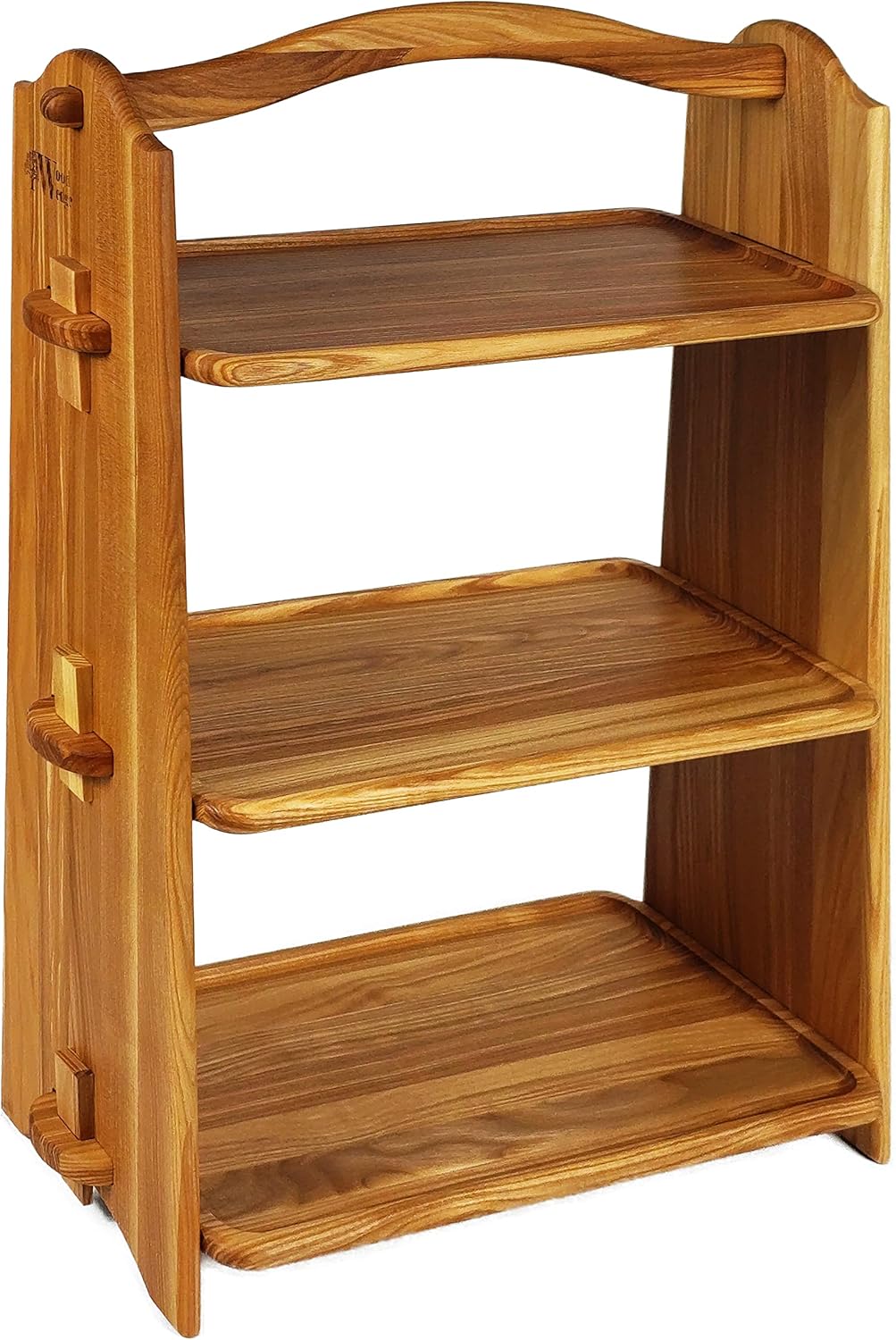 Amazon.com: Wood Shelves, 3 Tier Storage Organizer, 100% Ash Wood ...