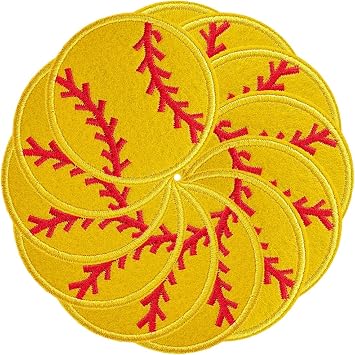 Amazon.com: TXSN Softball Iron on Patches, Embroidered Softball Iron on ...