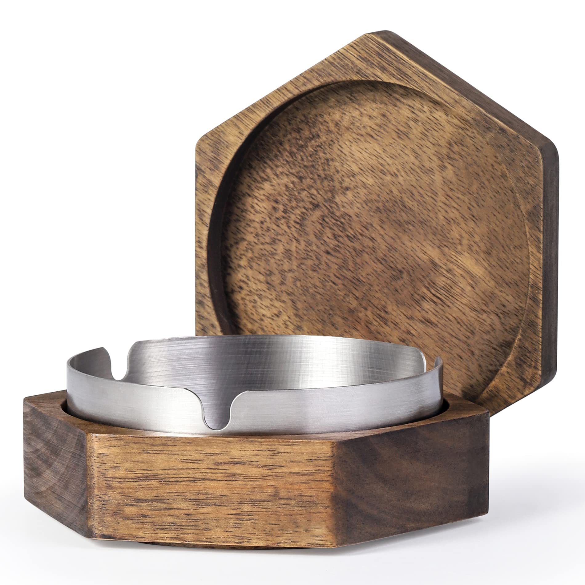 Amazon.com: Cute Ashtrays for Cigarettes Outdoor Hexagonal Ash Tray ...