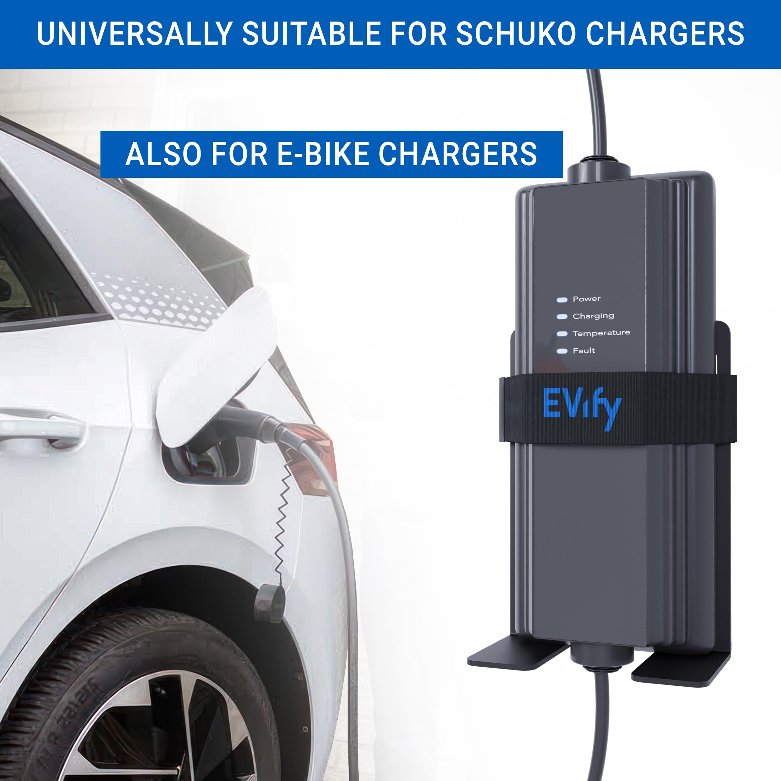 EVify EV Charger Holder – EV Type 2 Wall Bracket – Resistant stainless ...