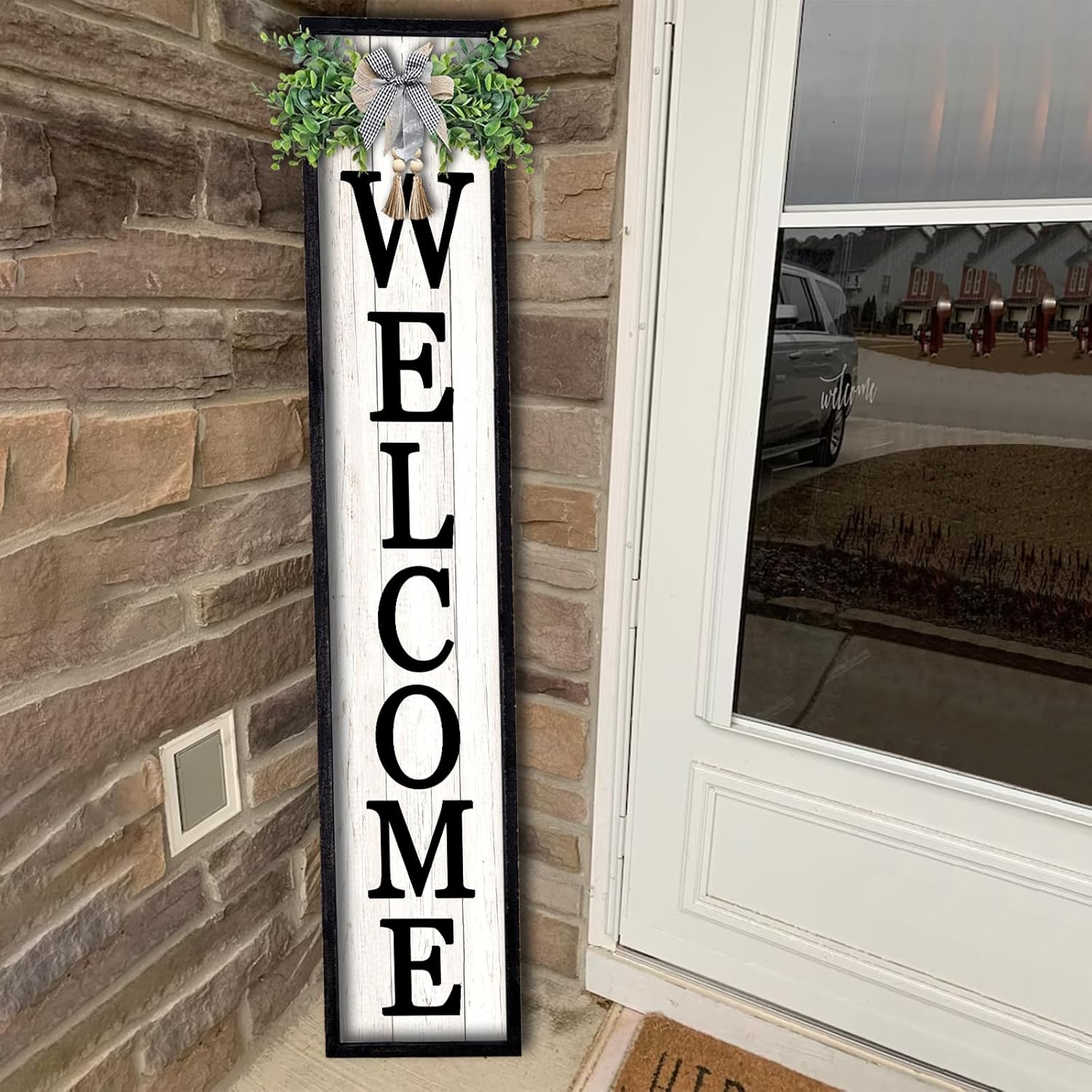 Amazon.com : flowtorely Outdoor Welcome Sign for Front Porch Standing ...
