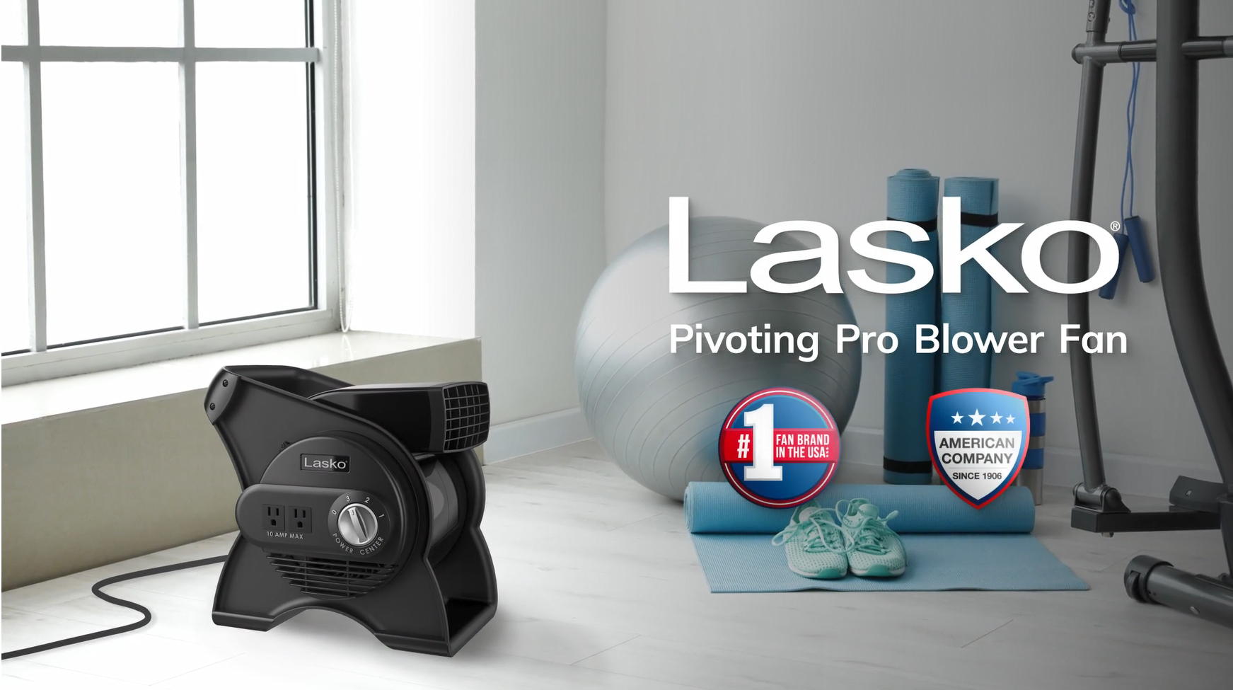 Watch Lasko U12104 Pivoting Pro High Velocity Blower Floor Fan on ...