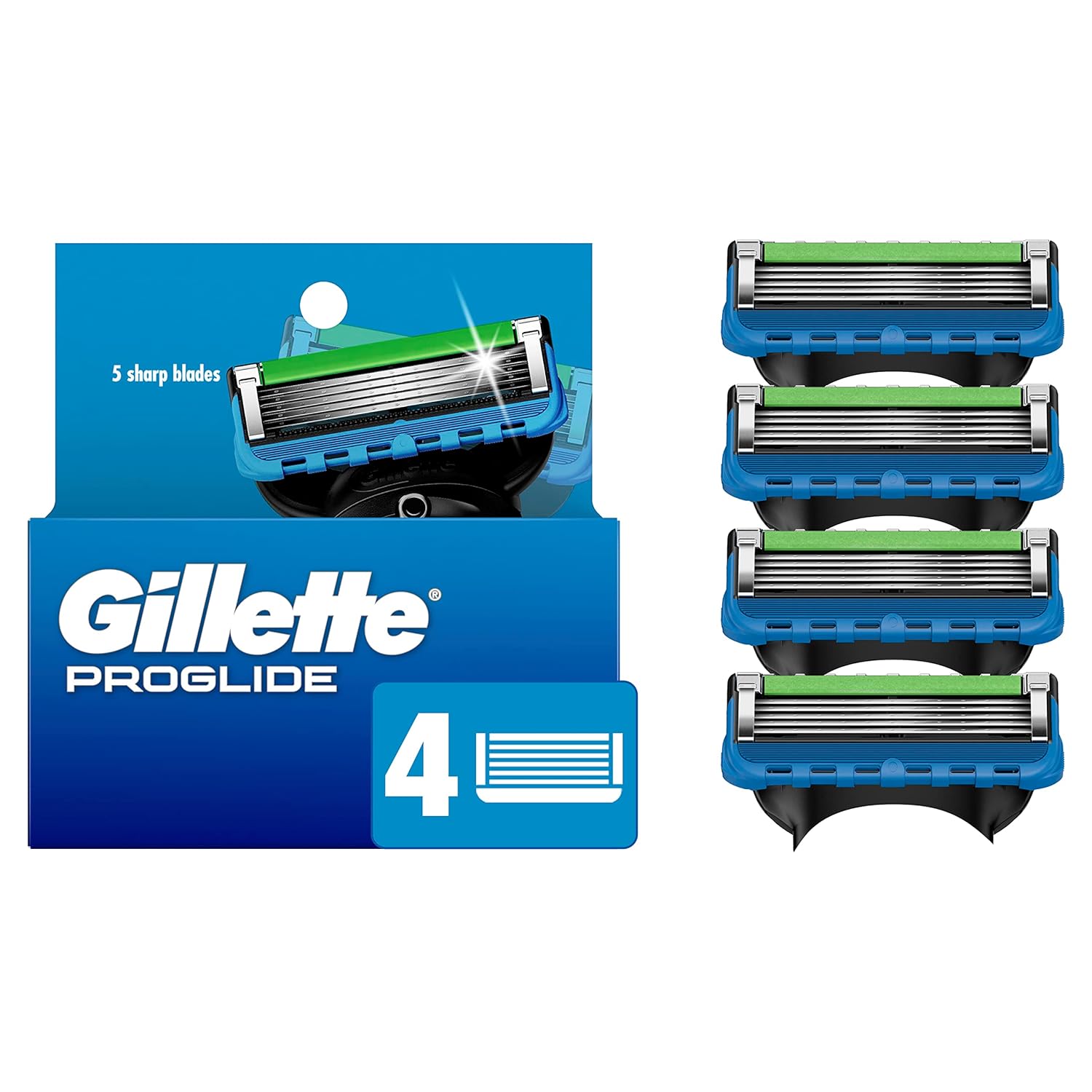 Buy Gillette Fusion Proglide Blades for men with styling back blade - 4 ...