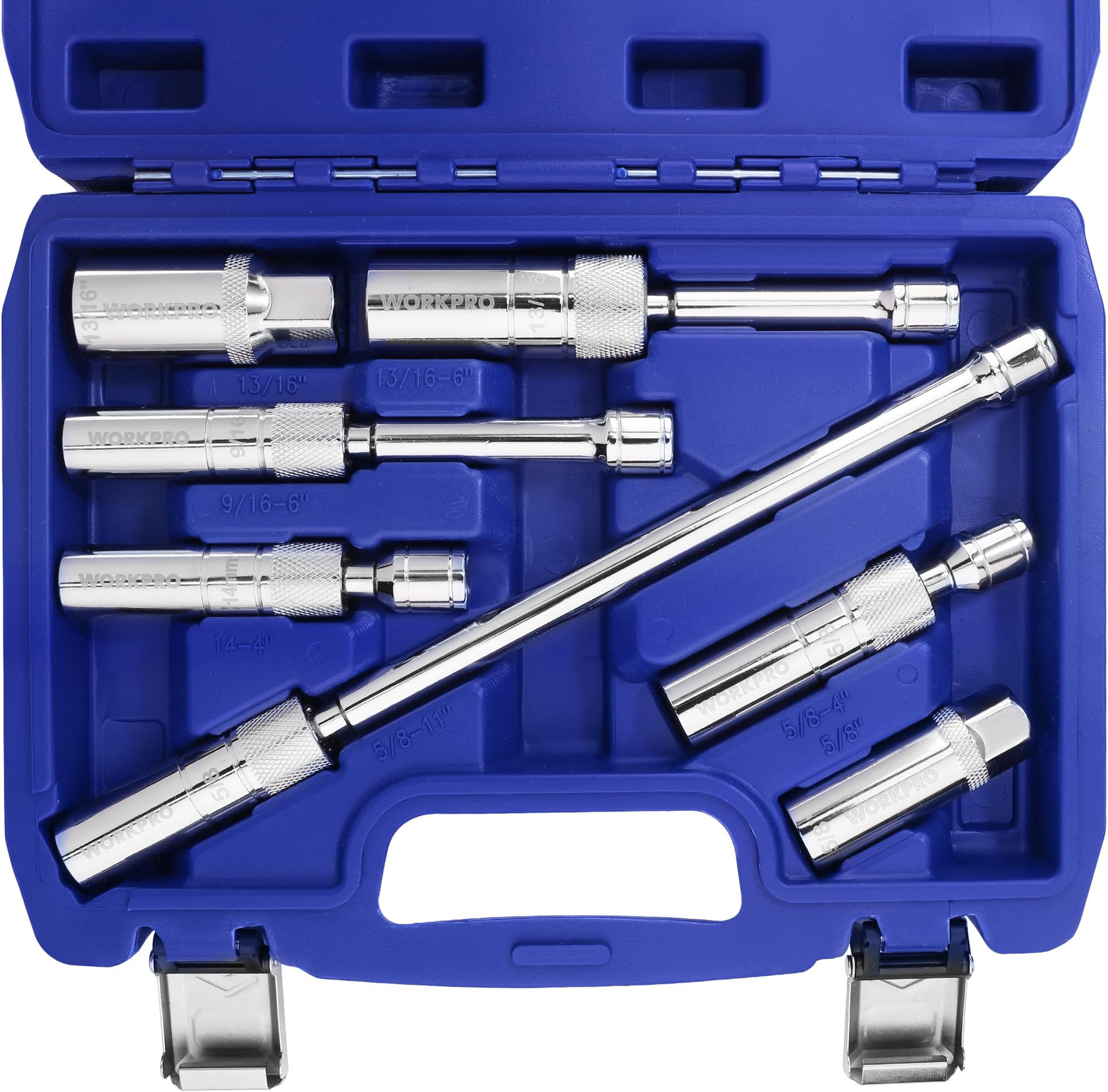 Amazon.com: WORKPRO 7 PCS Magnetic Swivel Spark Plug Socket Set ...