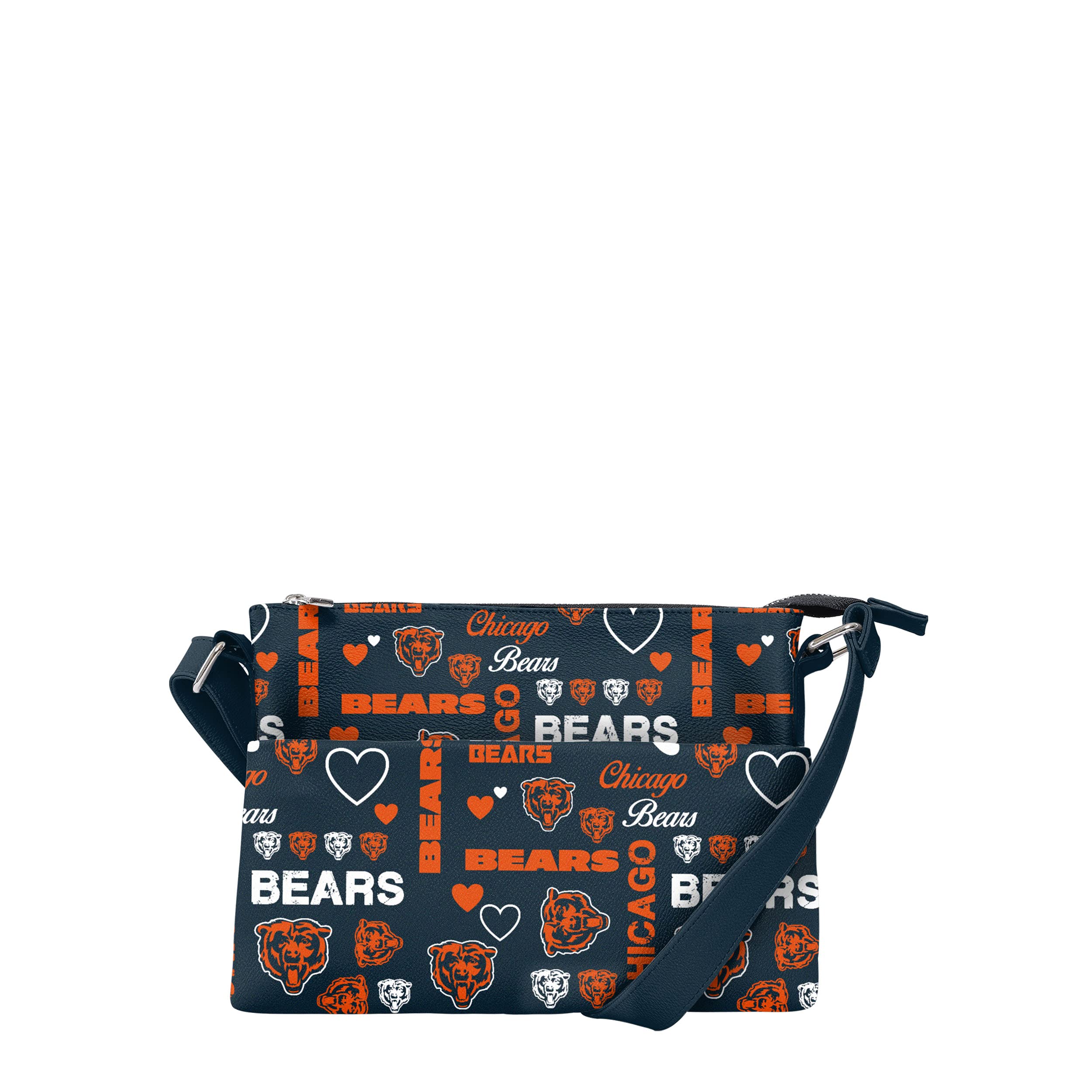 Snapklik.com : Chicago Bears NFL Logo Love Crossbody Purse