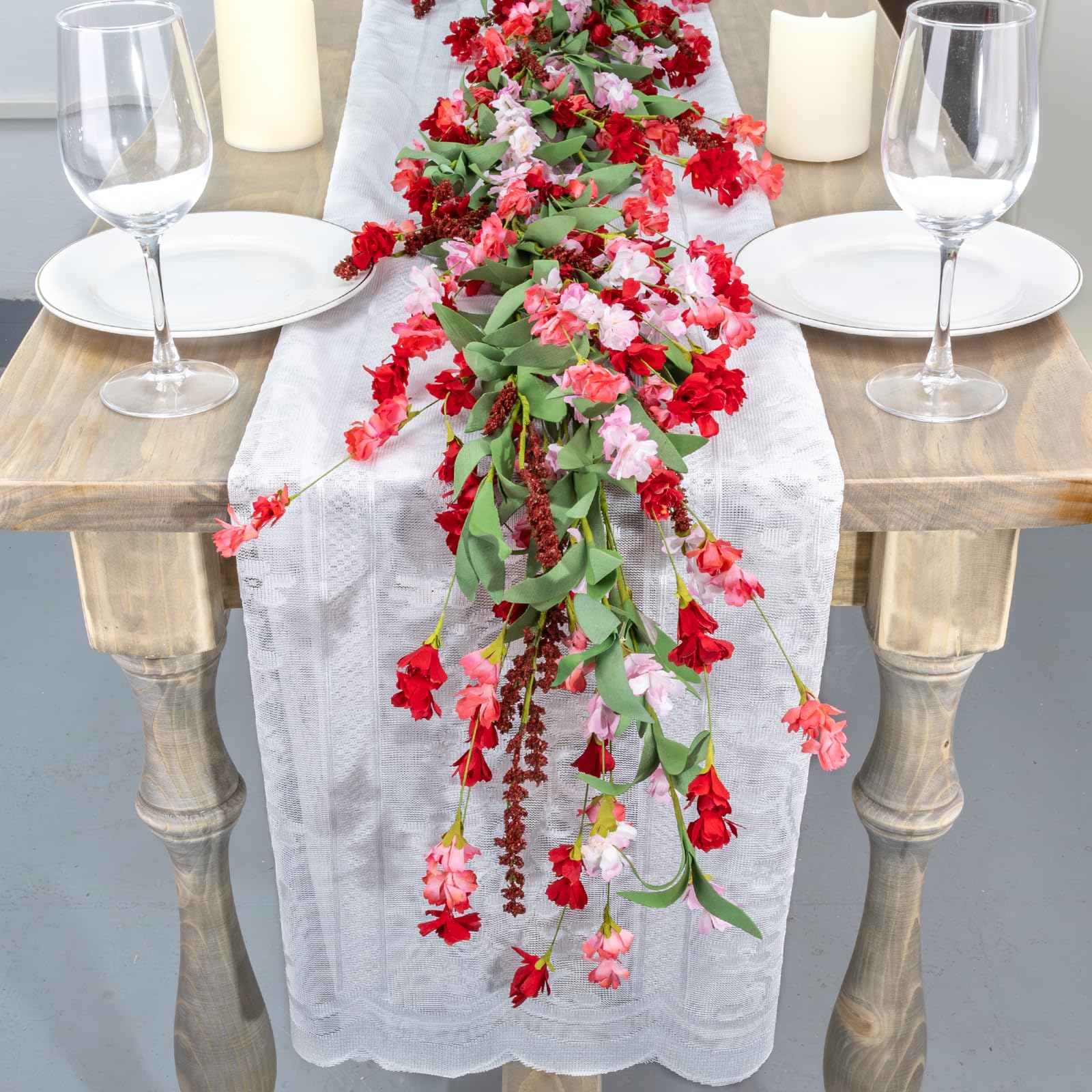 Amazon.com: Artgar Flower Garland 6 Ft Spring/Summer Garland Floral ...