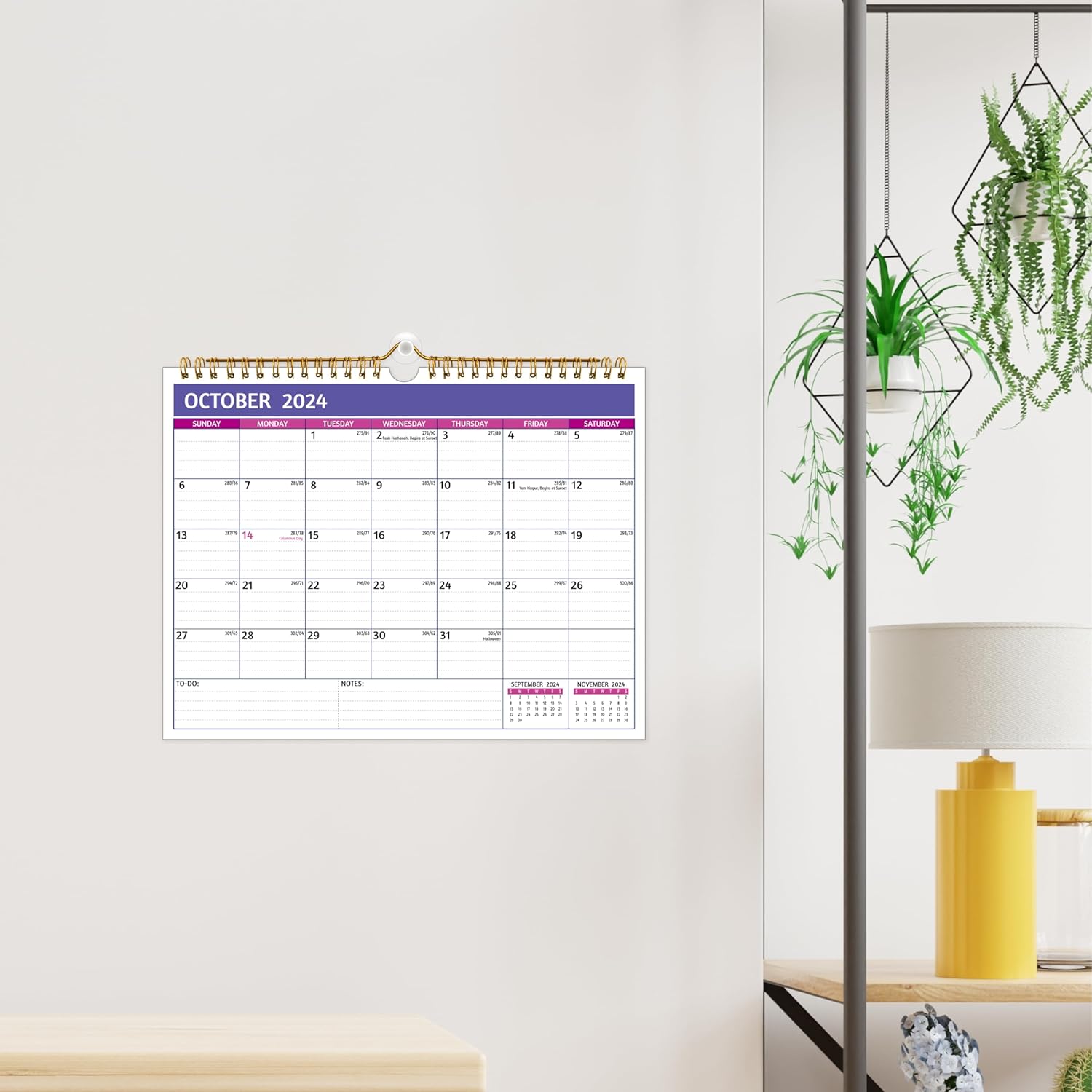 Calendario de pared 2024-2026 Calendario de 2 años 2024-2026, 11 x 8.5 pulgadas, julio 2024 ...