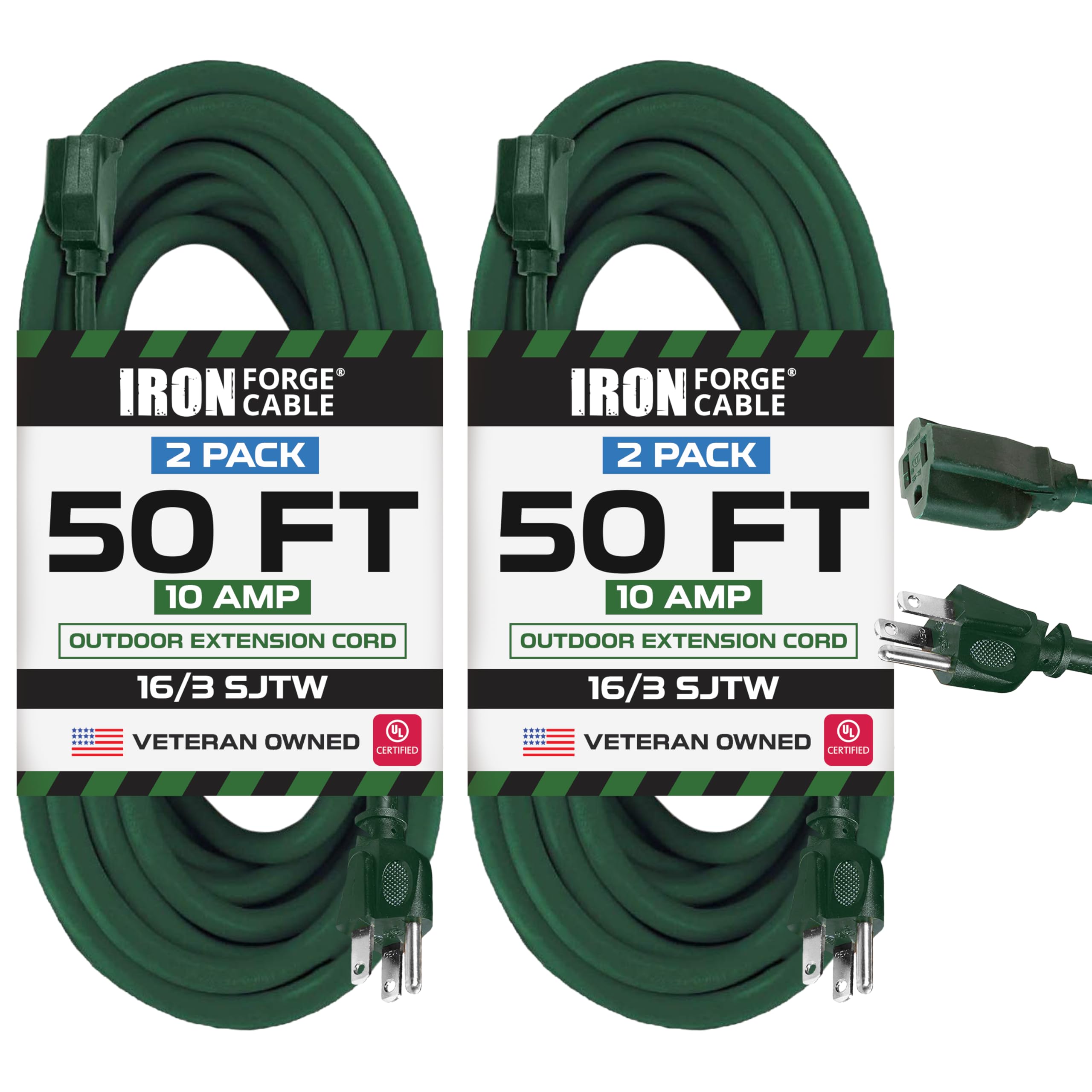 Amazon.com: Iron Forge Cable Weatherproof Outdoor Extension Cord 50 ft ...