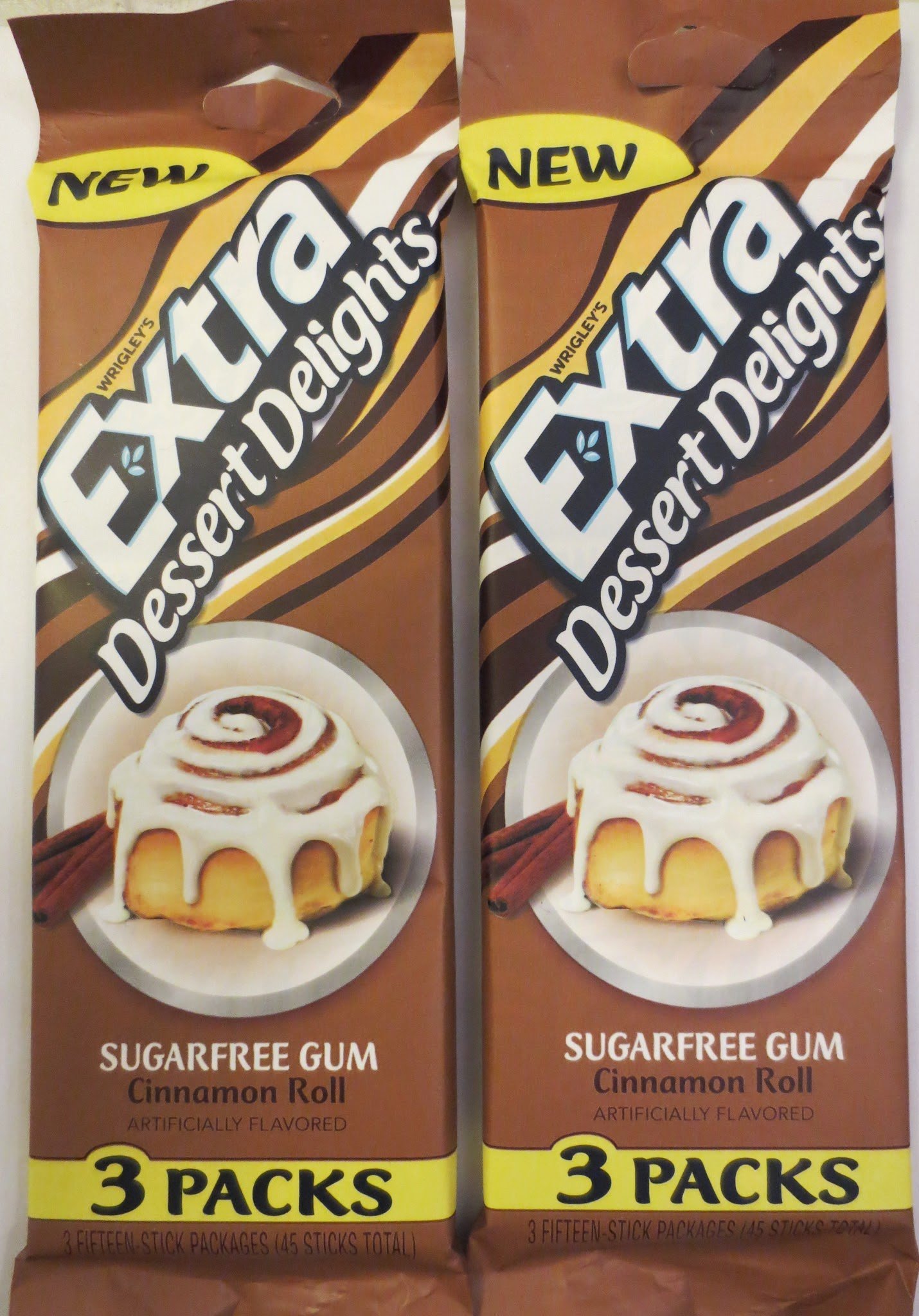 Wrigleys Extra Dessert Delights Sugar Free Gum Cinnamon Roll Two ...