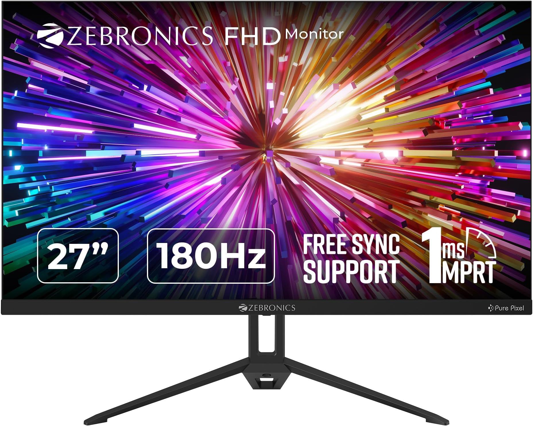 Zebronics 27 inch IPS Panel 180Hz Gaming Monitor with FHD 1080p, Free ...