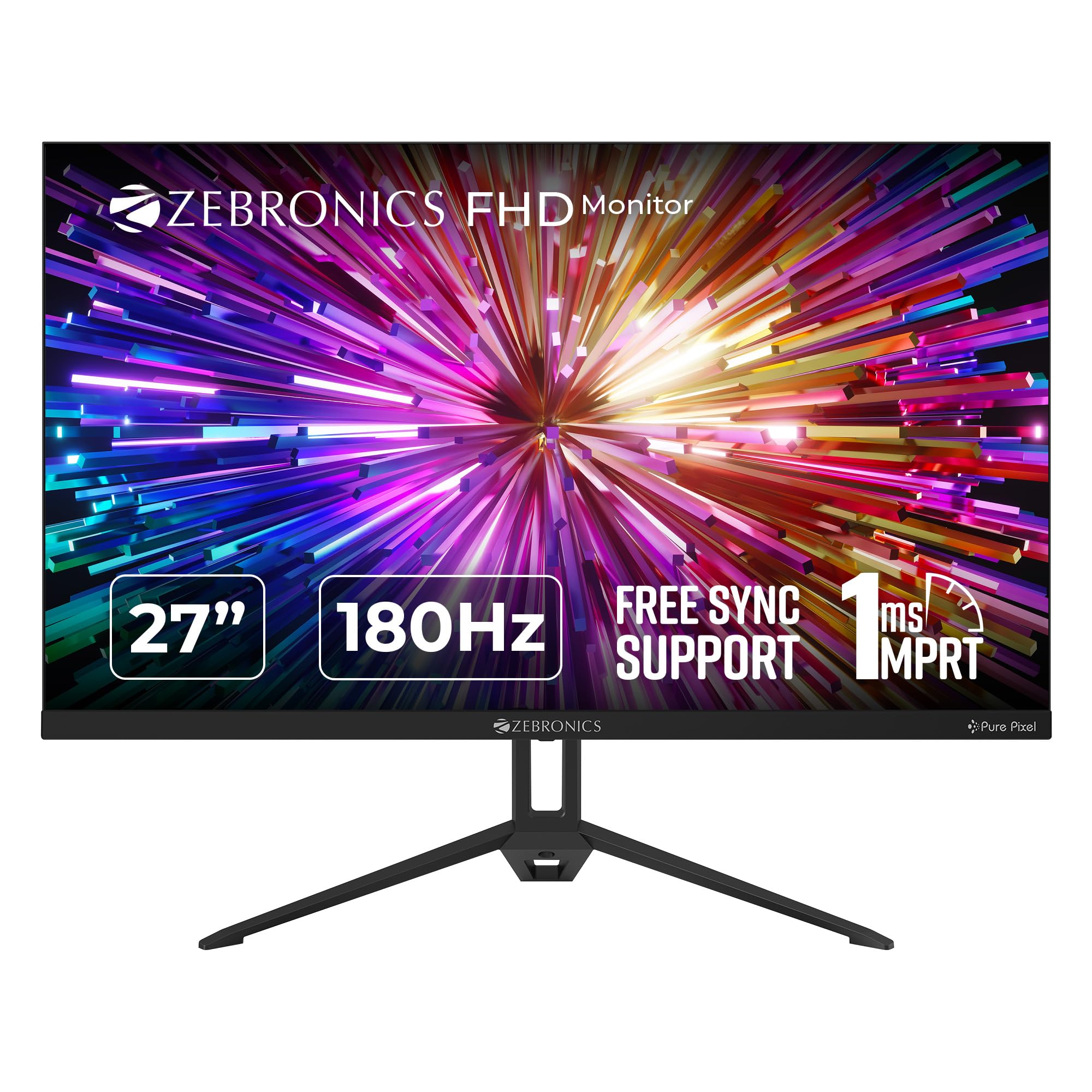 Zebronics 27 inch IPS Panel 180Hz Gaming Monitor with FHD 1080p, Free ...