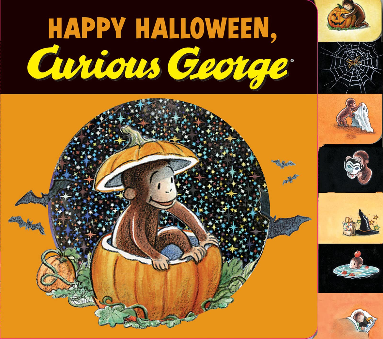 Happy Halloween, Curious George tabbed board book: Rey, H. A.: Amazon ...