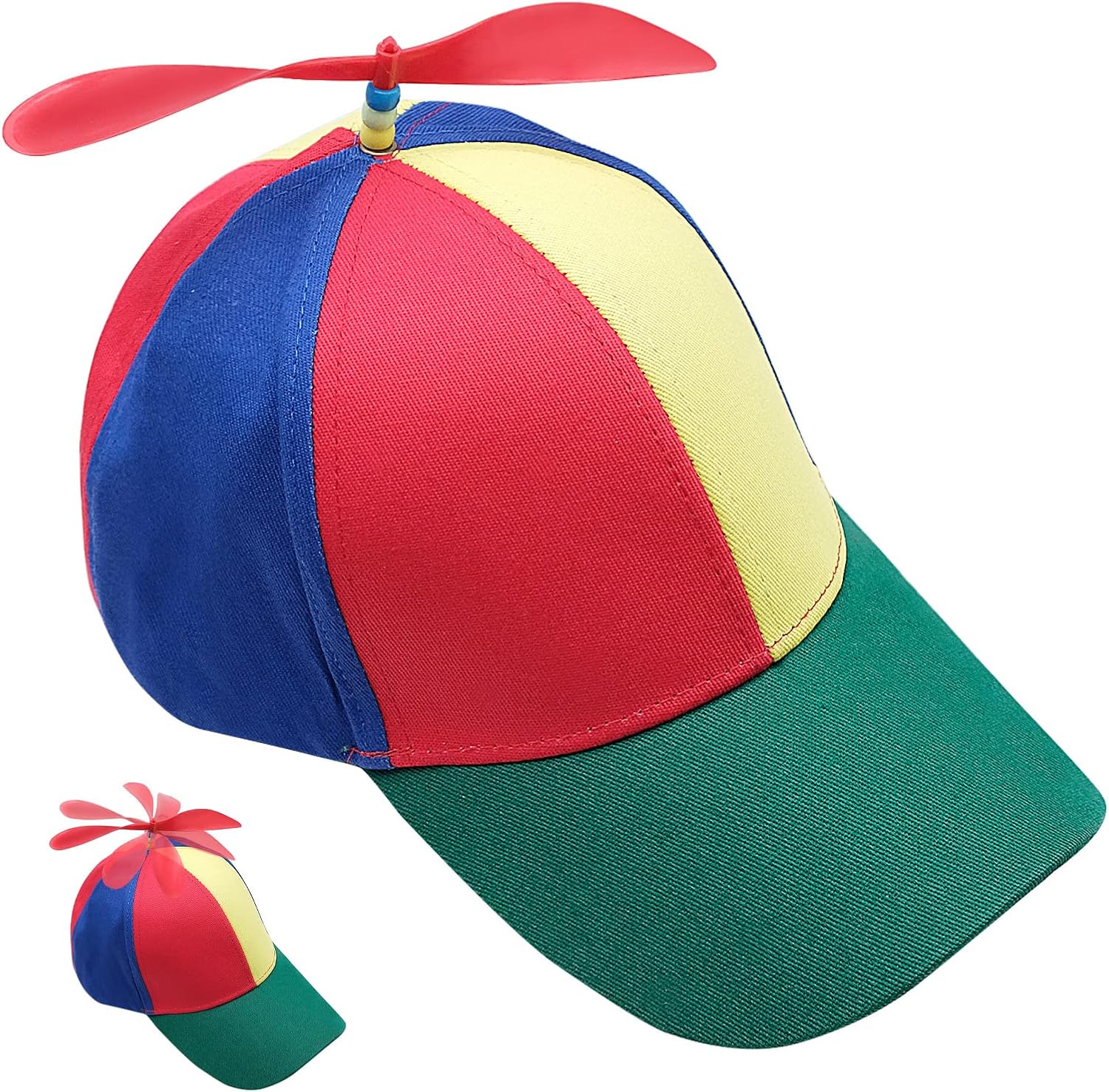AMJKEJI Colourful Propeller Hat, Cotton Baseball Cap Helicopter Propeller Hat Helicopter Cap ...