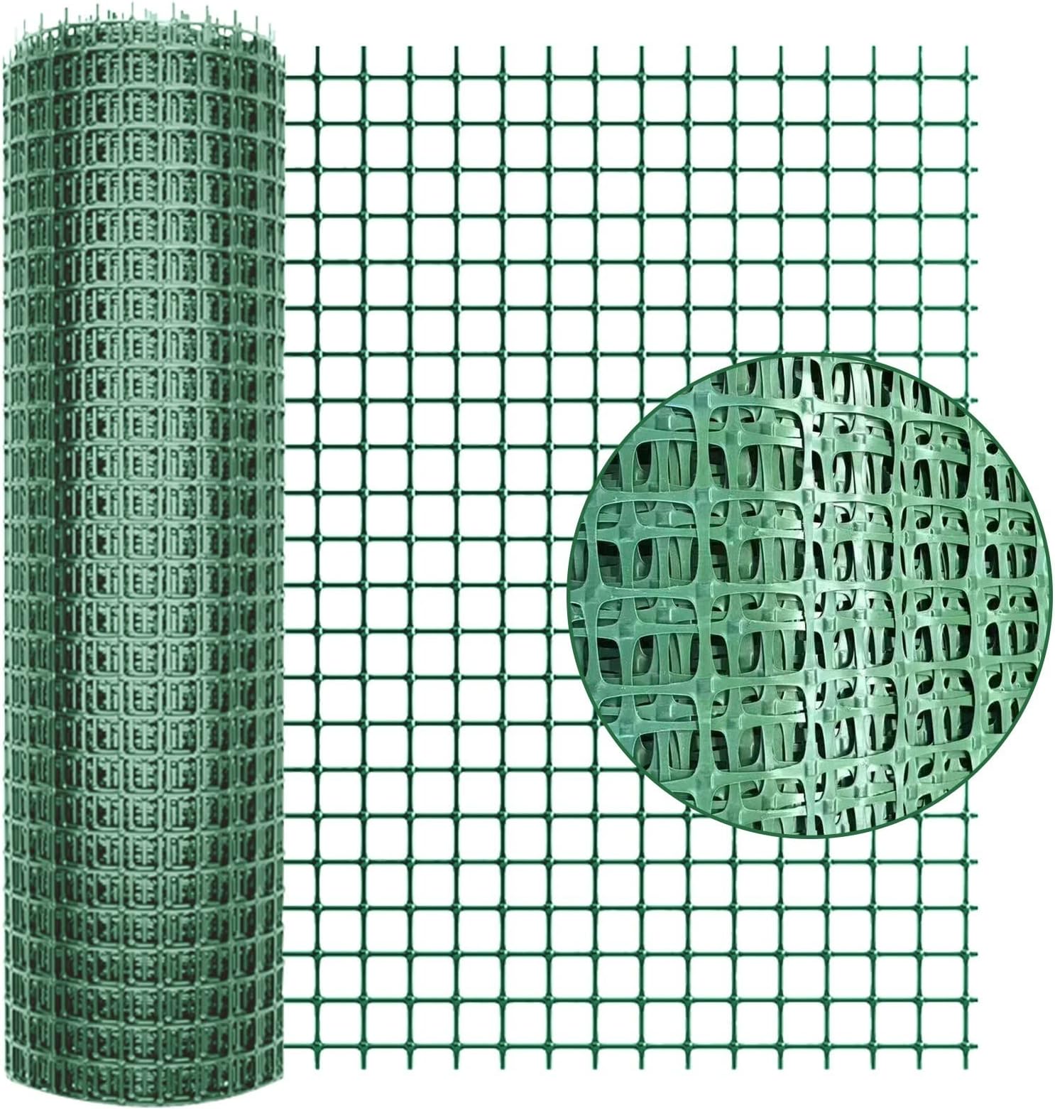 Plastic Mesh Fencing | 1m x 10m | 50mm Holes | Green | Plastic Garden ...