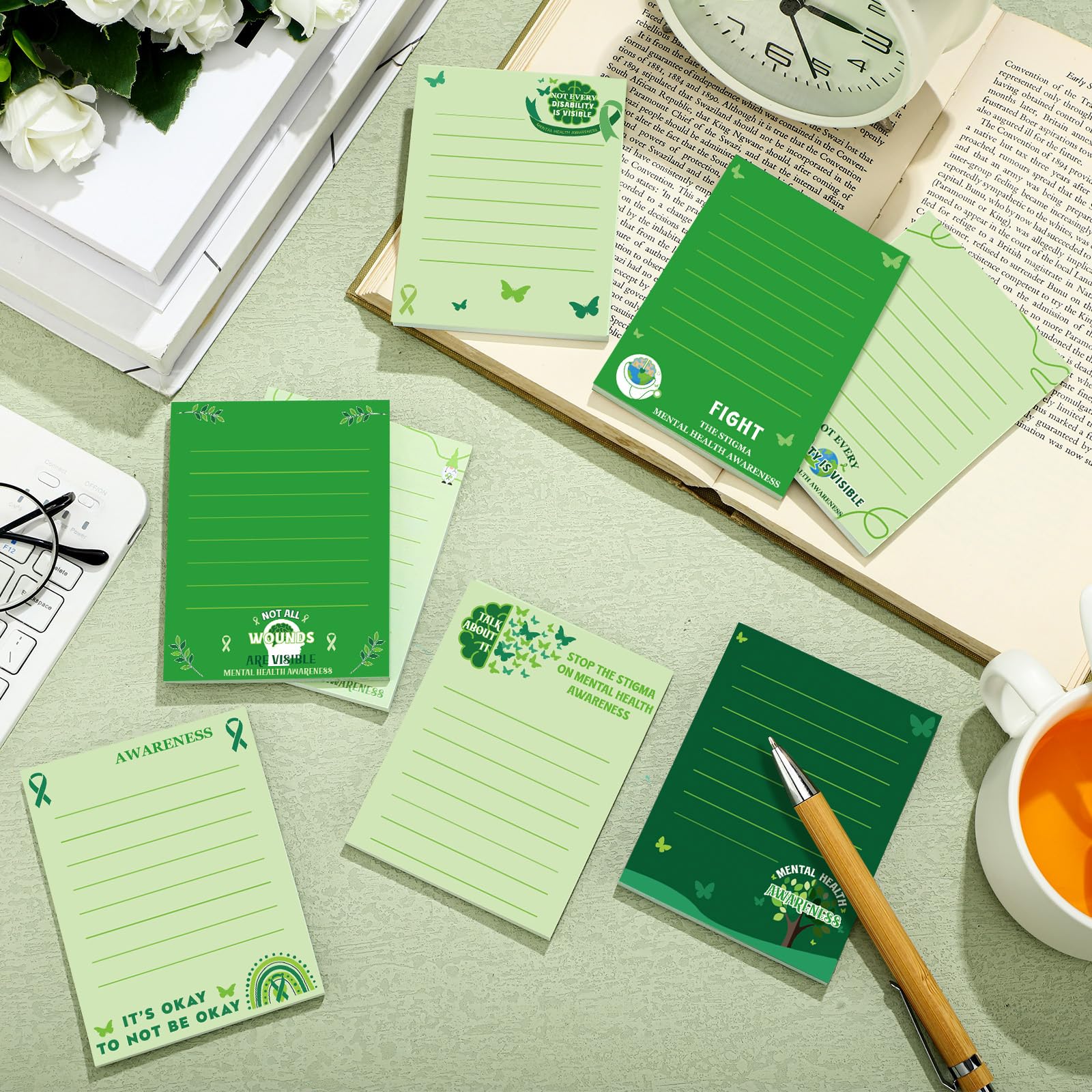 Snapklik.com : 32 Pads Mental Health Sticky Notes Bulk 3 X 4 Inch ...