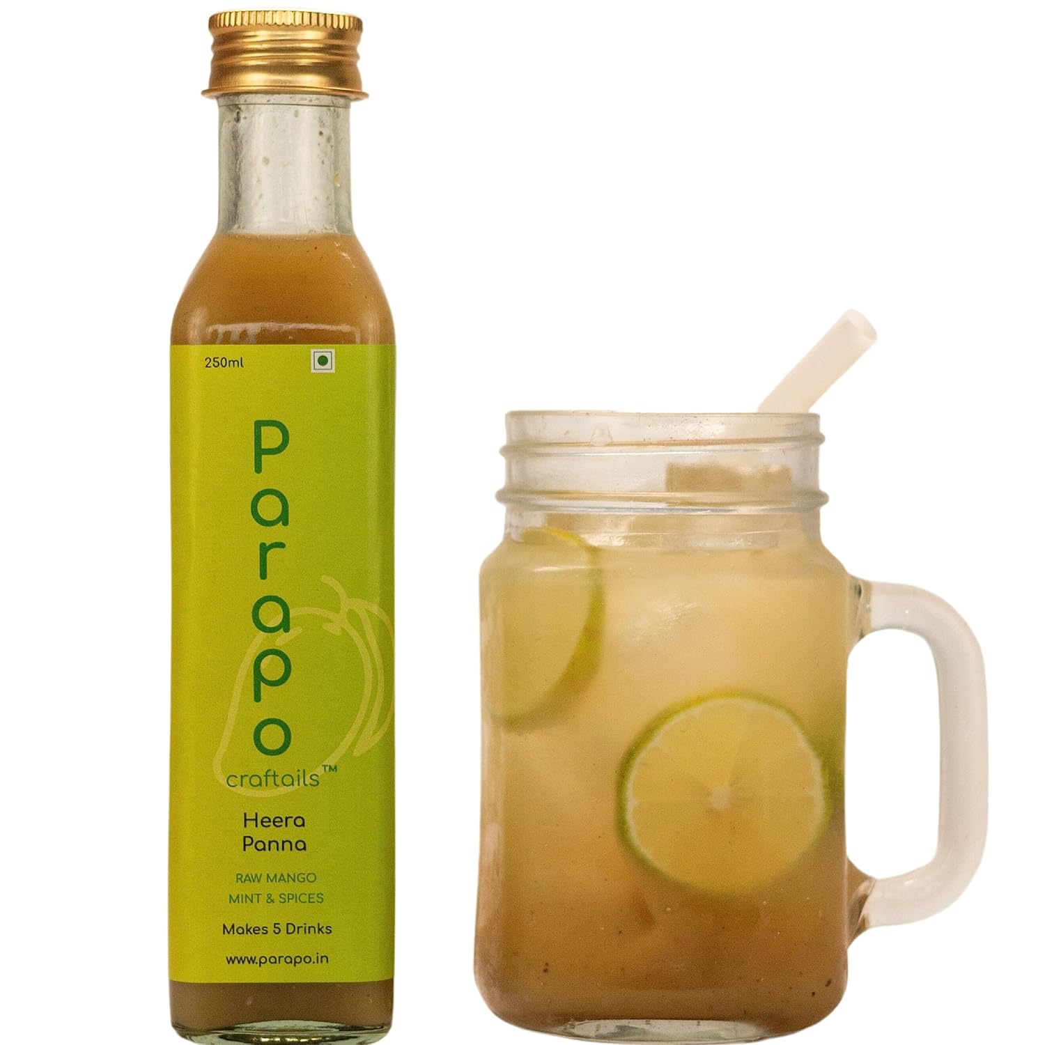 Parapo Cocktail Mixer, Raw Mango Mint Cumin & Jaggery, Heera Panna, All ...