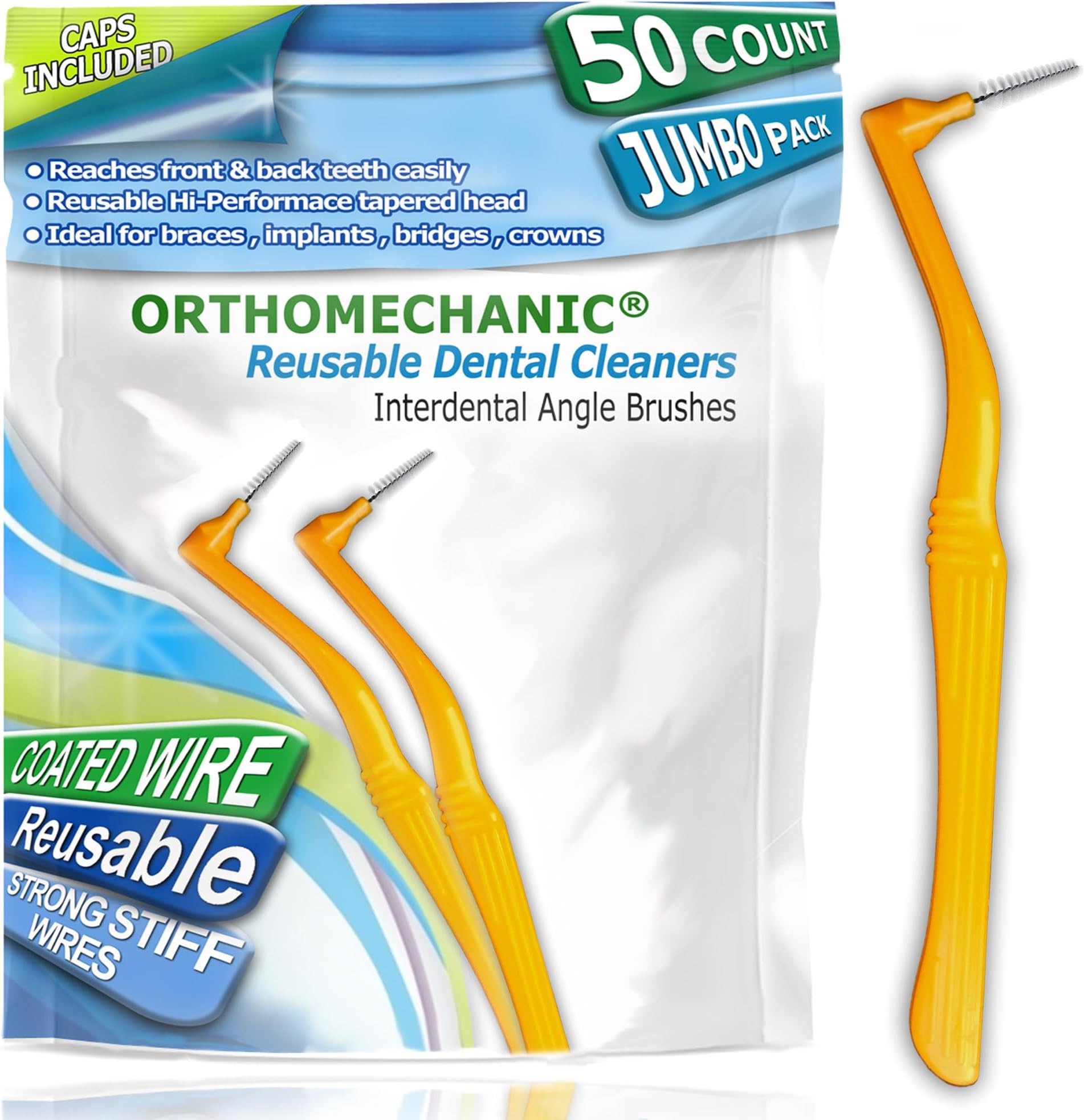 Amazon.com: GUM Proxabrush Go-Betweens Interdental Brushes, Angle ...