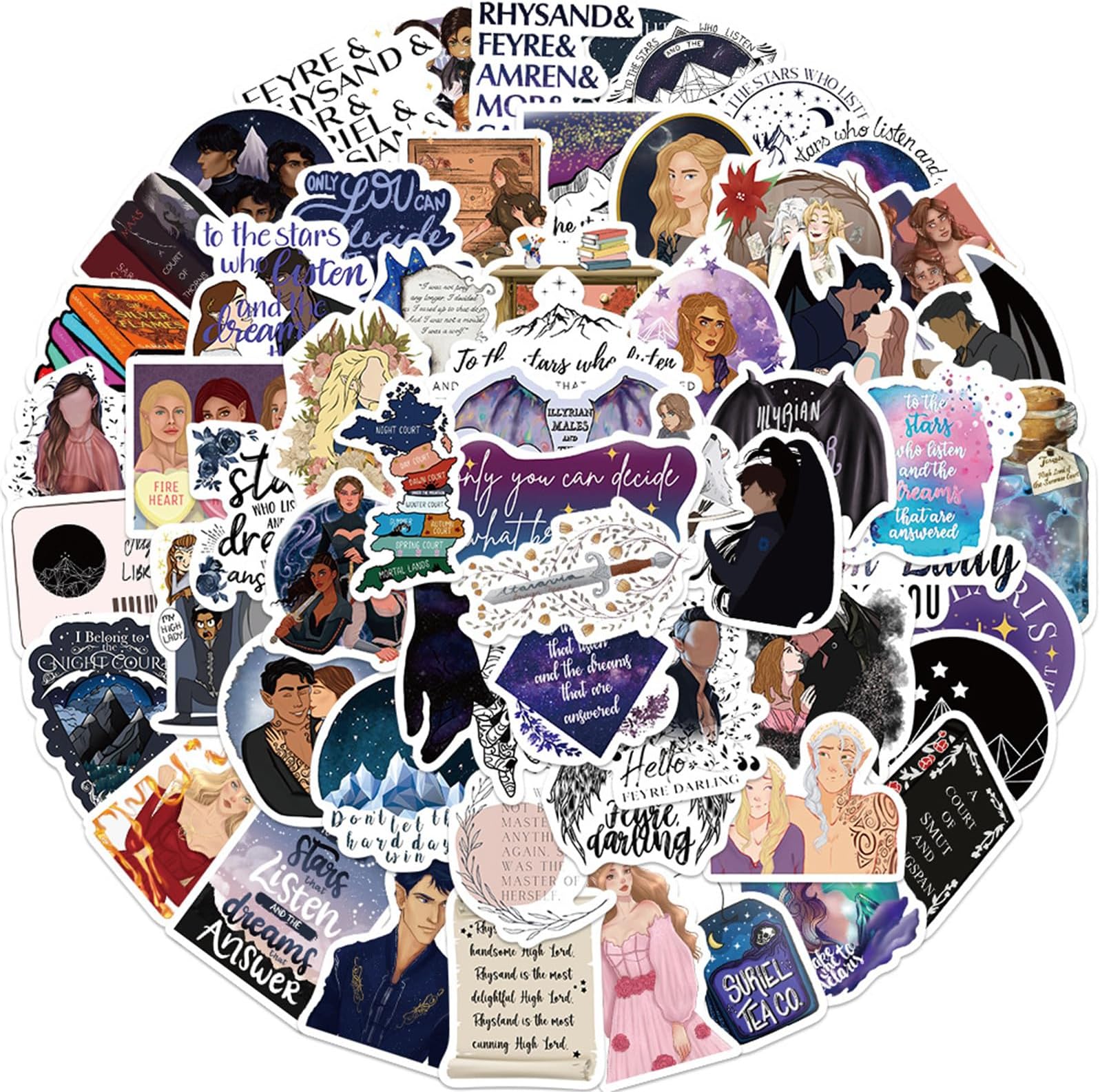 Amazon.com: Manana Stickers 50 Pcs Vinyl Waterproof Stickers for Laptop ...