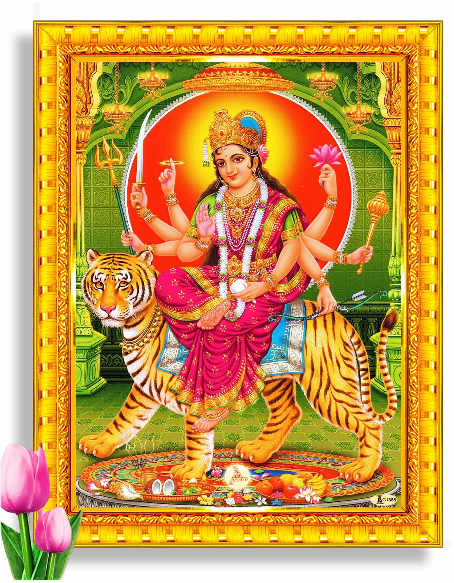 Pavan Photo Laminations Durga Maa Mata Devi Goddess Sherawali Ji Ambe ...