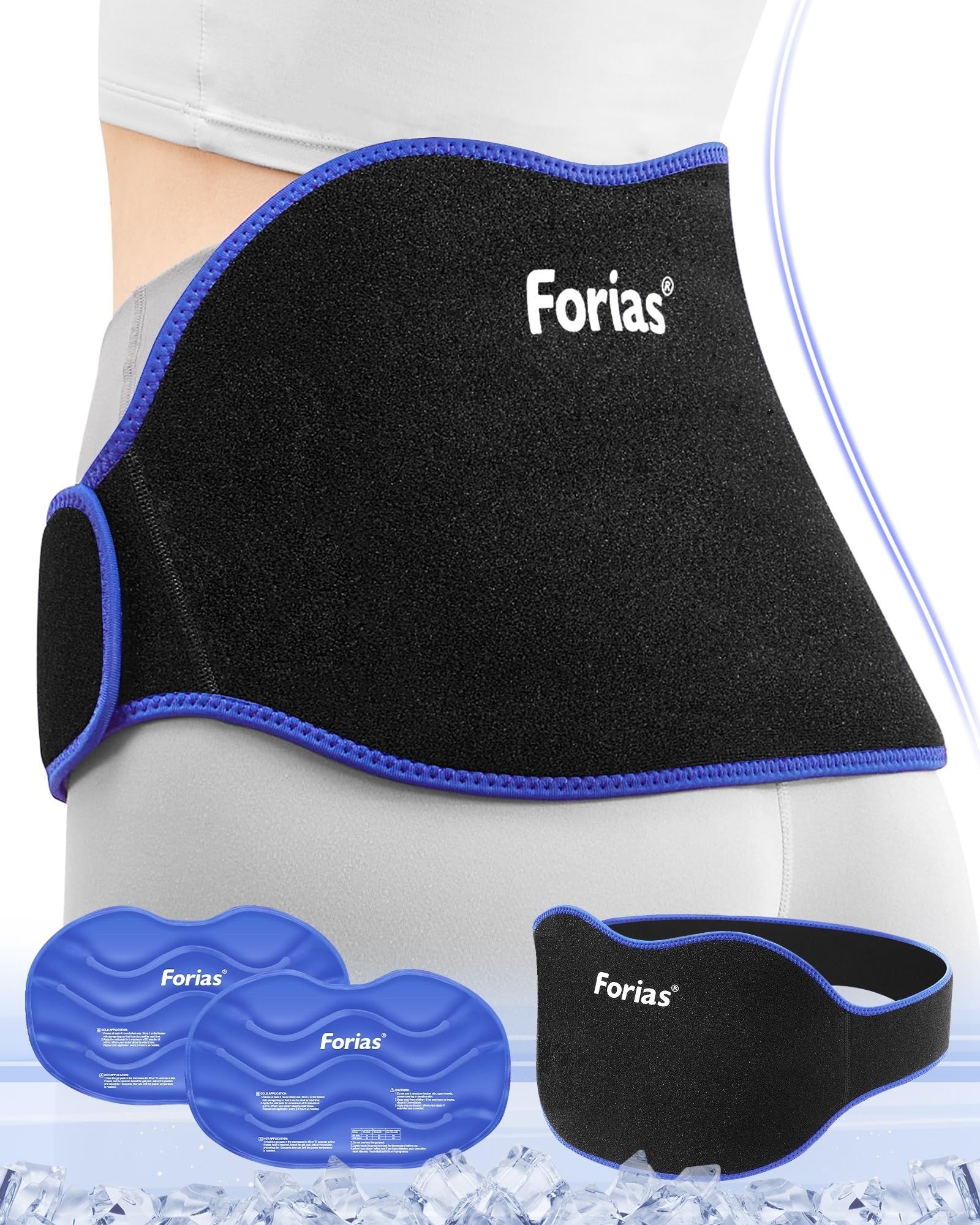 Snapklik.com : Forias Ice Pack For Back Pain Relief (155"x97"), 2 Pack ...