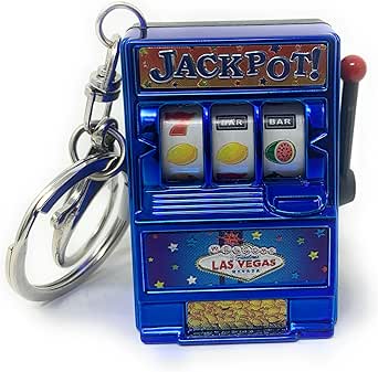 Blue Las Vegas Slot machine keychain at Amazon Men’s Clothing store