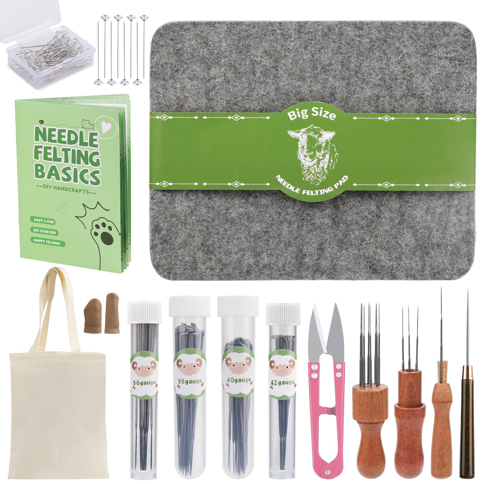 Amazon.com: IMZAY Needles Felting Tools, Large Needle Felting Mat, 80 ...
