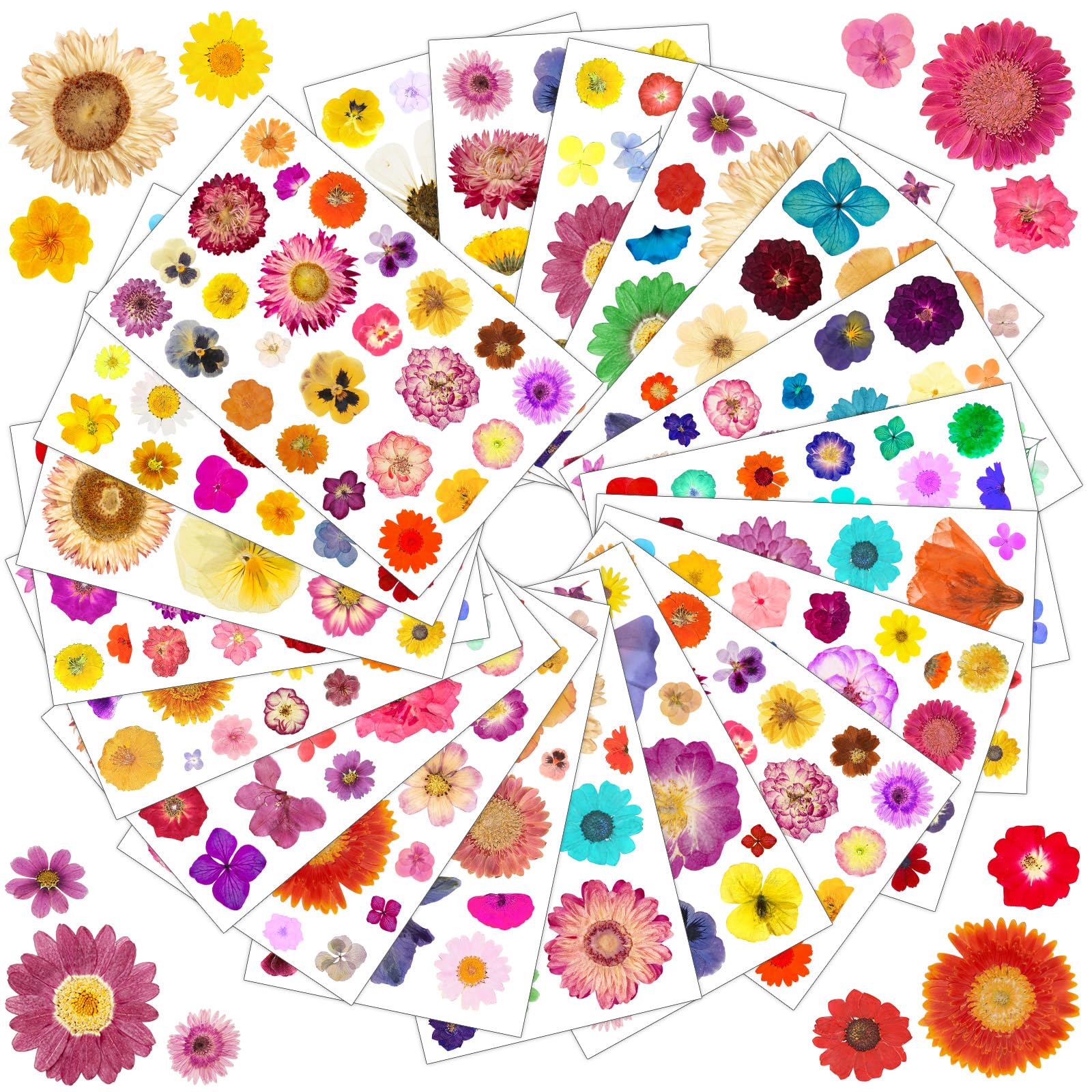 Amazon.com: 360 Pcs Flower Stickers, Waterproof Floral Vinyl Small ...