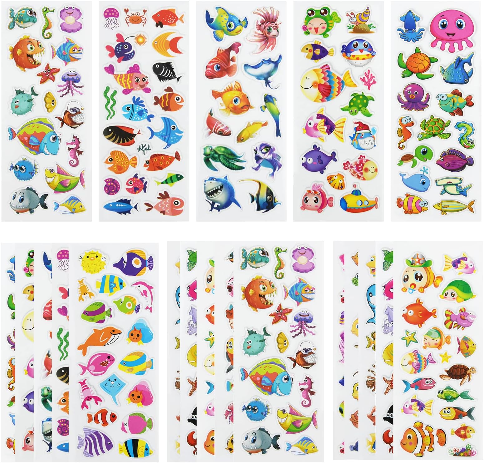 Amazon.com: Tropical Fish Sea Ocean Stickers for Scrapbook Flashy (270 ...