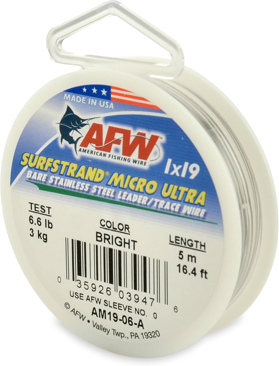 Amazon.com : American Fishing Wire Surfstrand Micro Ultra Bare 1x19 ...