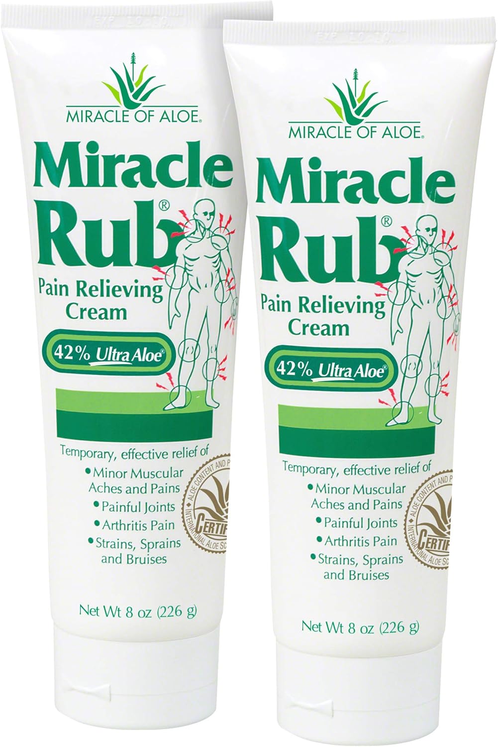Amazon.com: Miracle of Aloe Miracle Rub Pain Relieving Cream 8 oz, Fast ...