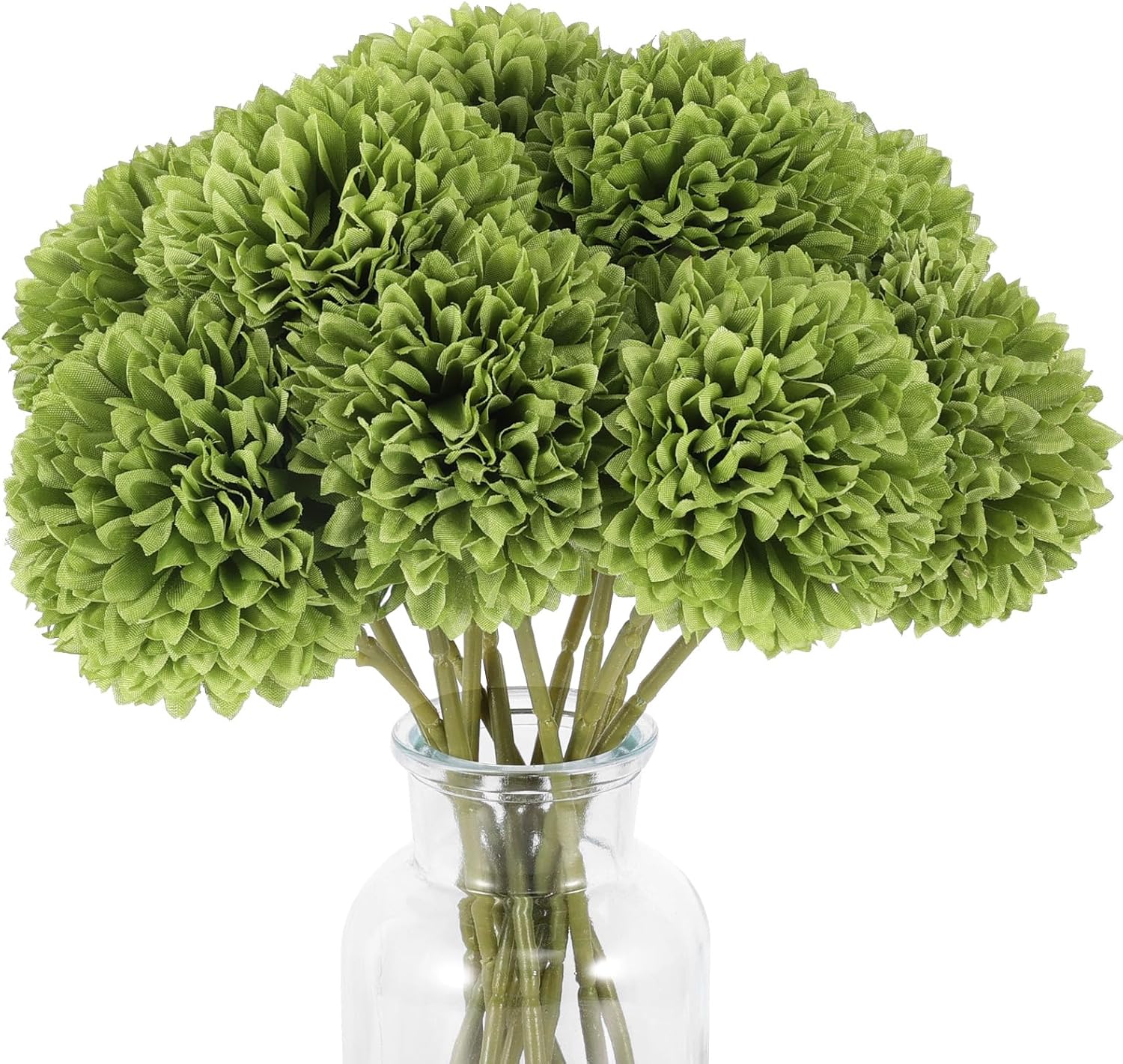 Amazon.com: Rowfad 12 Pcs Artificial Chrysanthemums Flowers Green ...